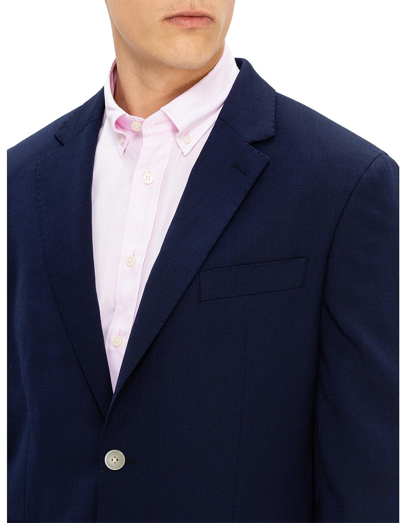 Hackett London Hopsack Navy Blazer | David Jones