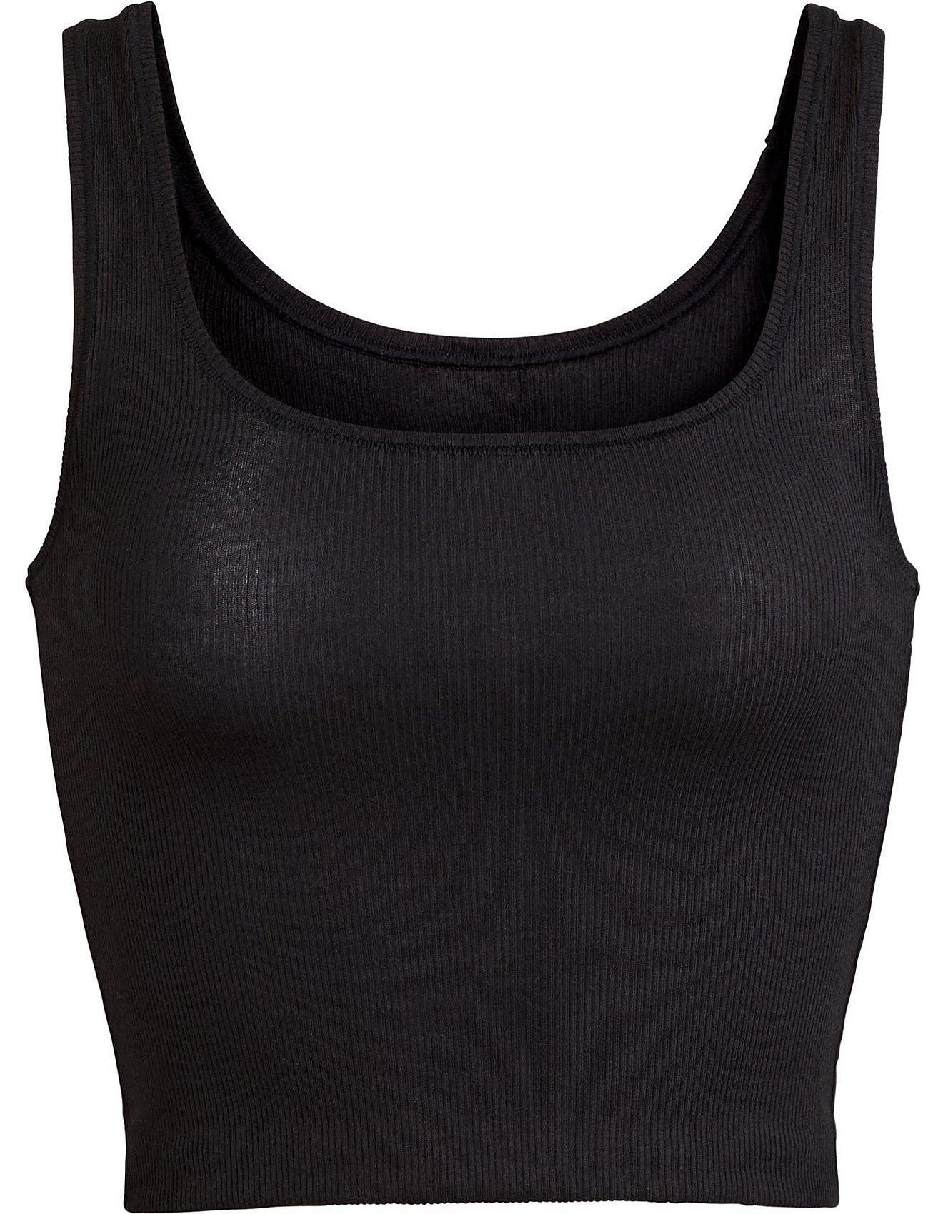 Skims Cotton Rib Tank Soot | David Jones