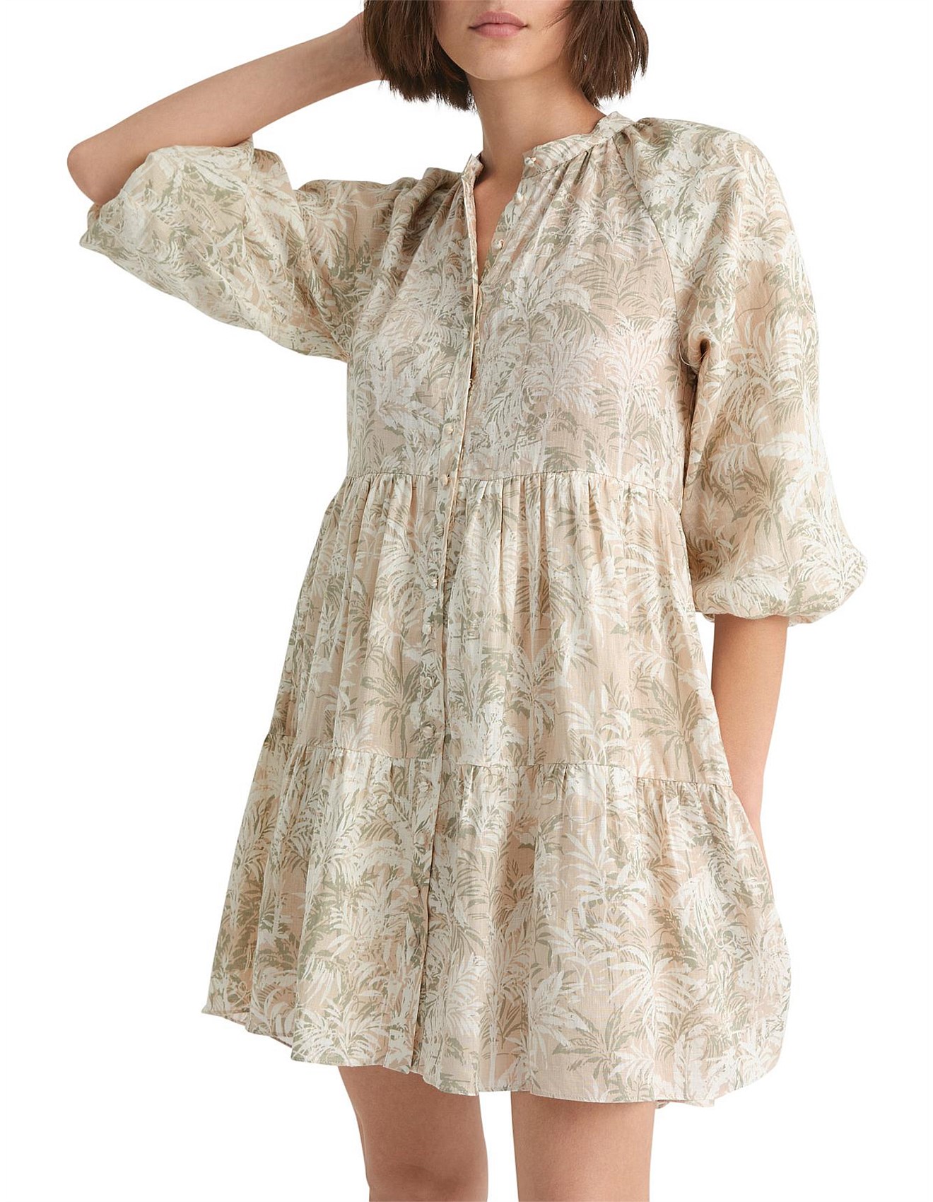 Dresses - LINEN MINI DRESS