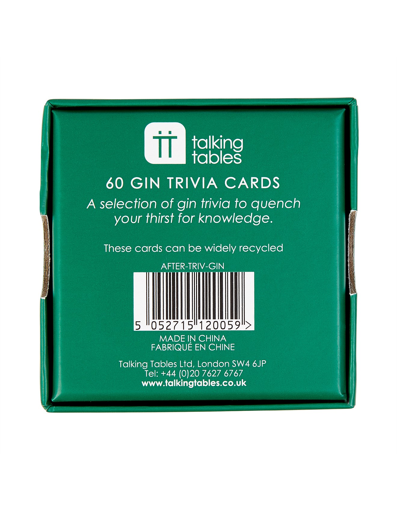 Talking Tables After Dinner Gin Trivia | David Jones
