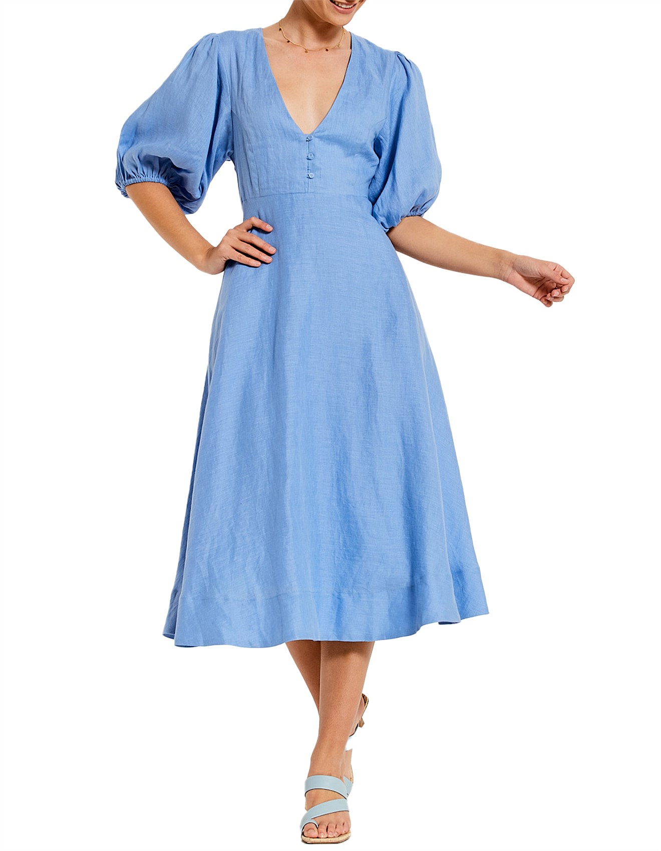 Bohemian Traders Fixed Bodice A-line Midi Dress | David Jones