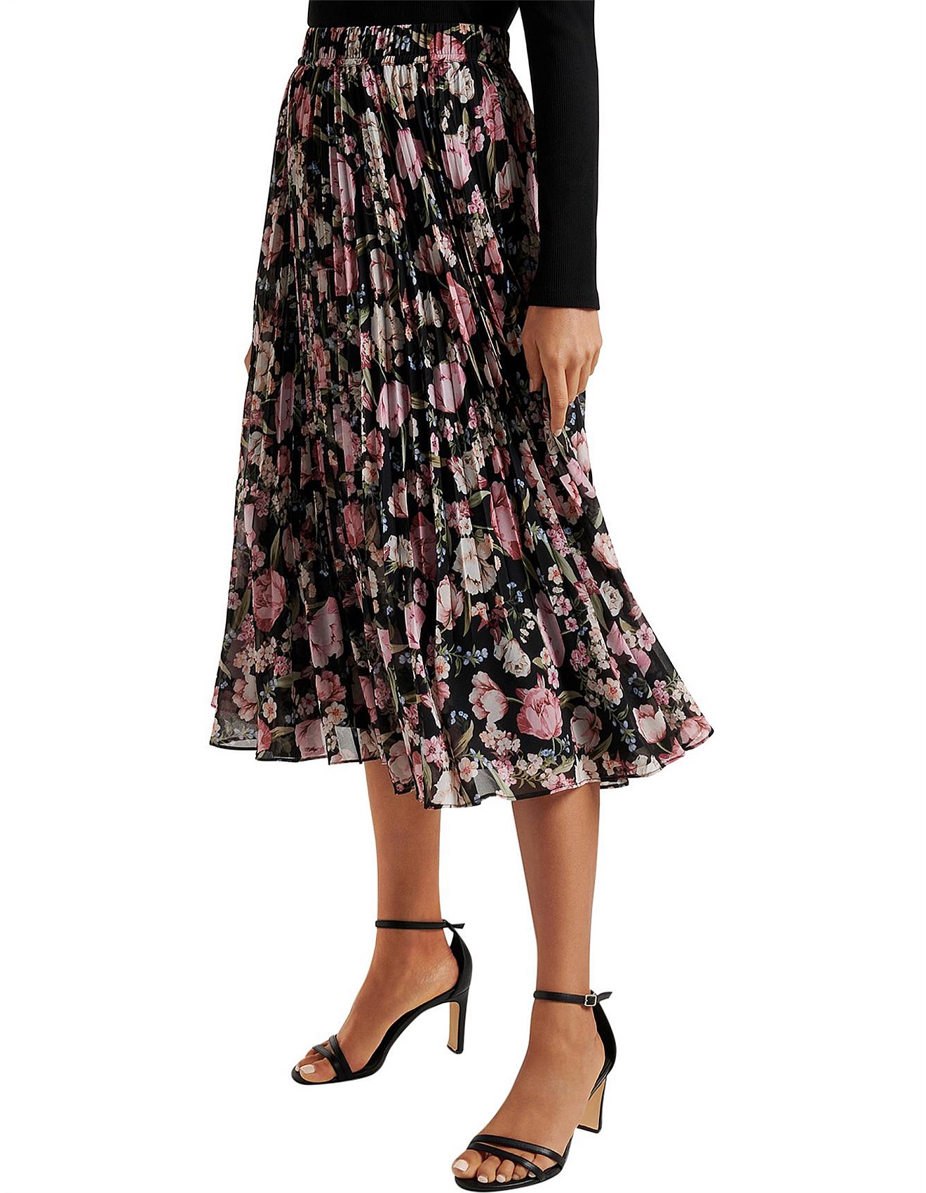 Forever New Harper Pleated Midi Skirt | David Jones