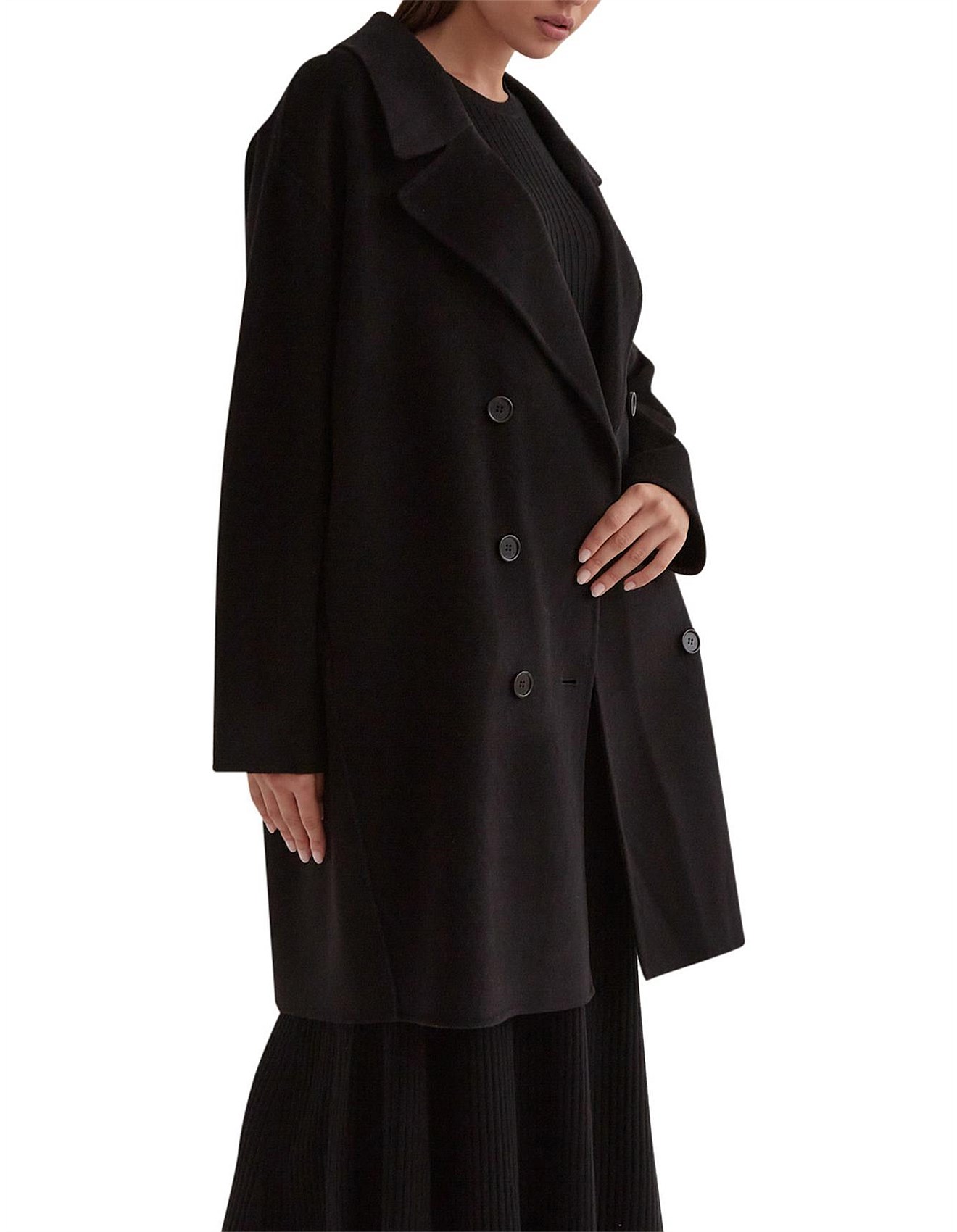 Assembly Label Double Breasted Wool Coat | David Jones