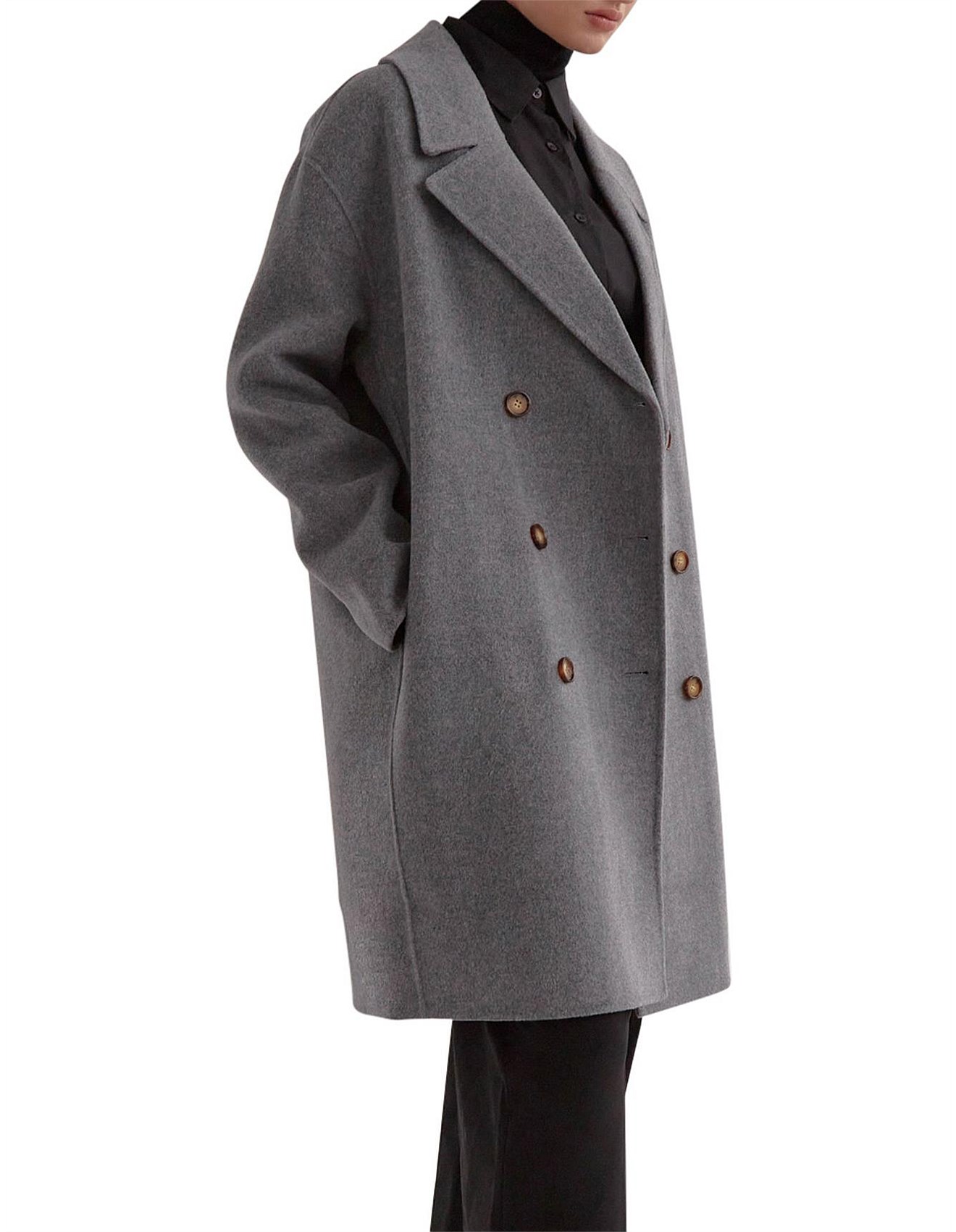 Assembly Label Double Breasted Wool Coat | David Jones
