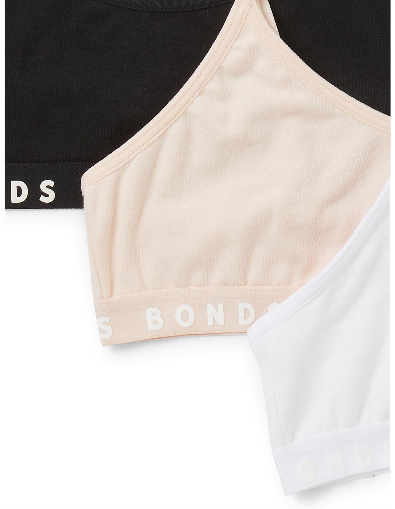 Bonds Girls Hipster Scoop Crop 3 Pack | David Jones