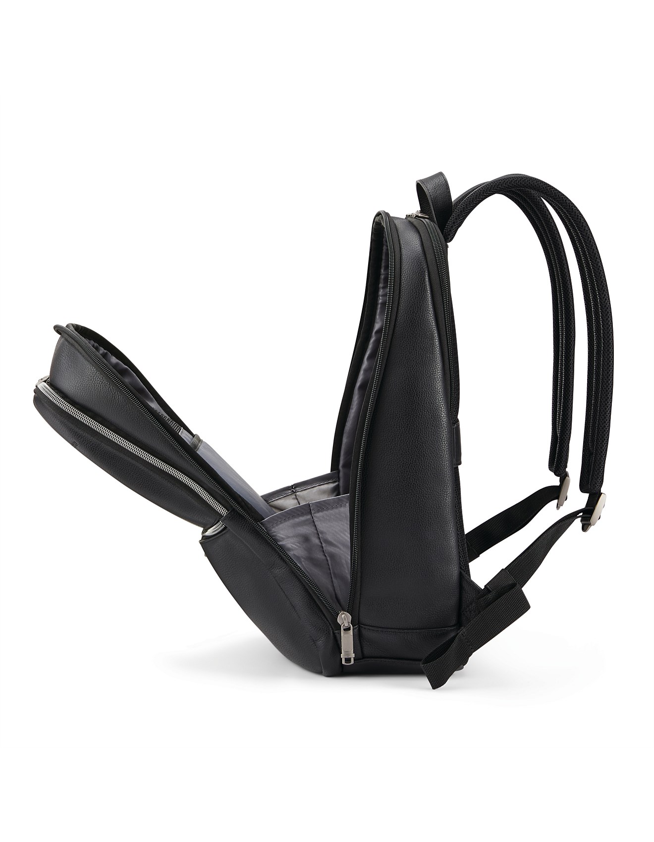 Samsonite Classic Leather Slim Backpack 40.6cm Black | David Jones