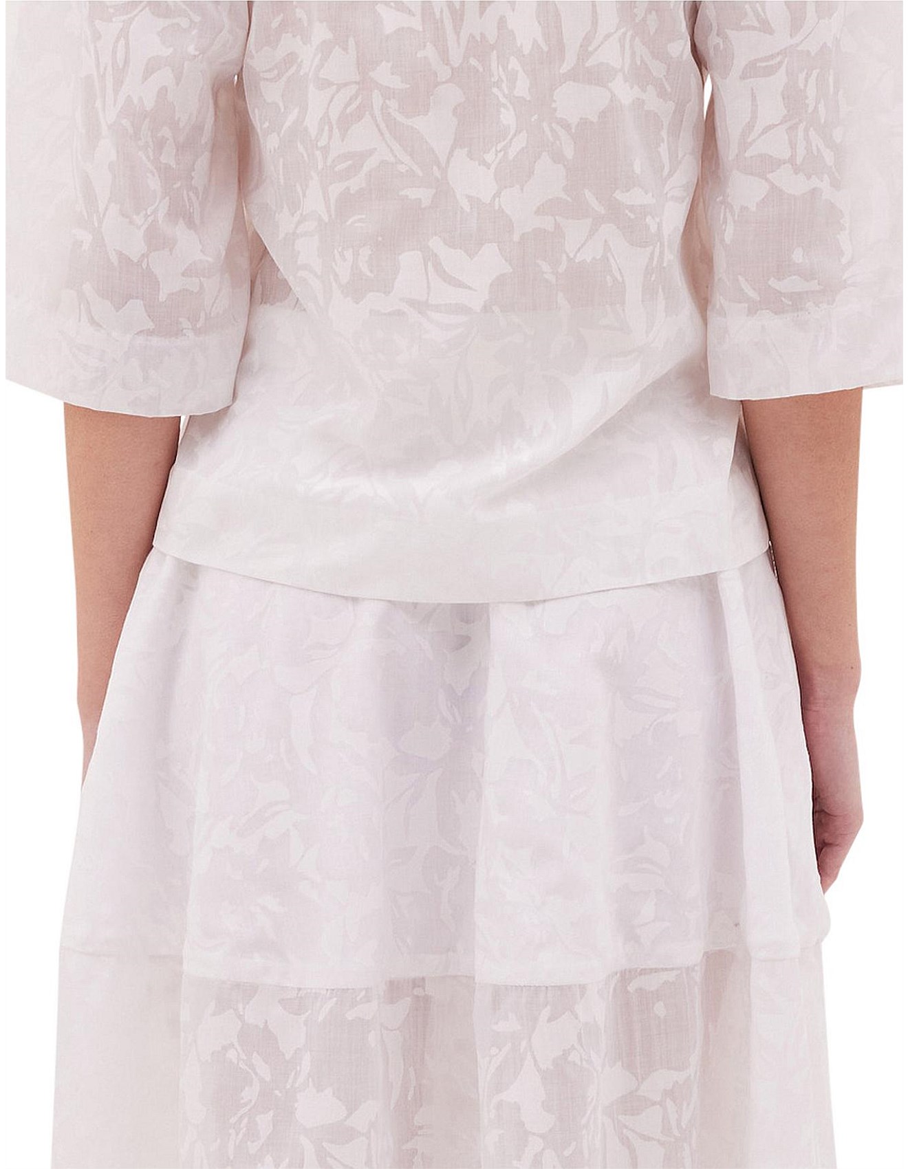 Bianca Spender White Dapple Curvature Skirt | David Jones