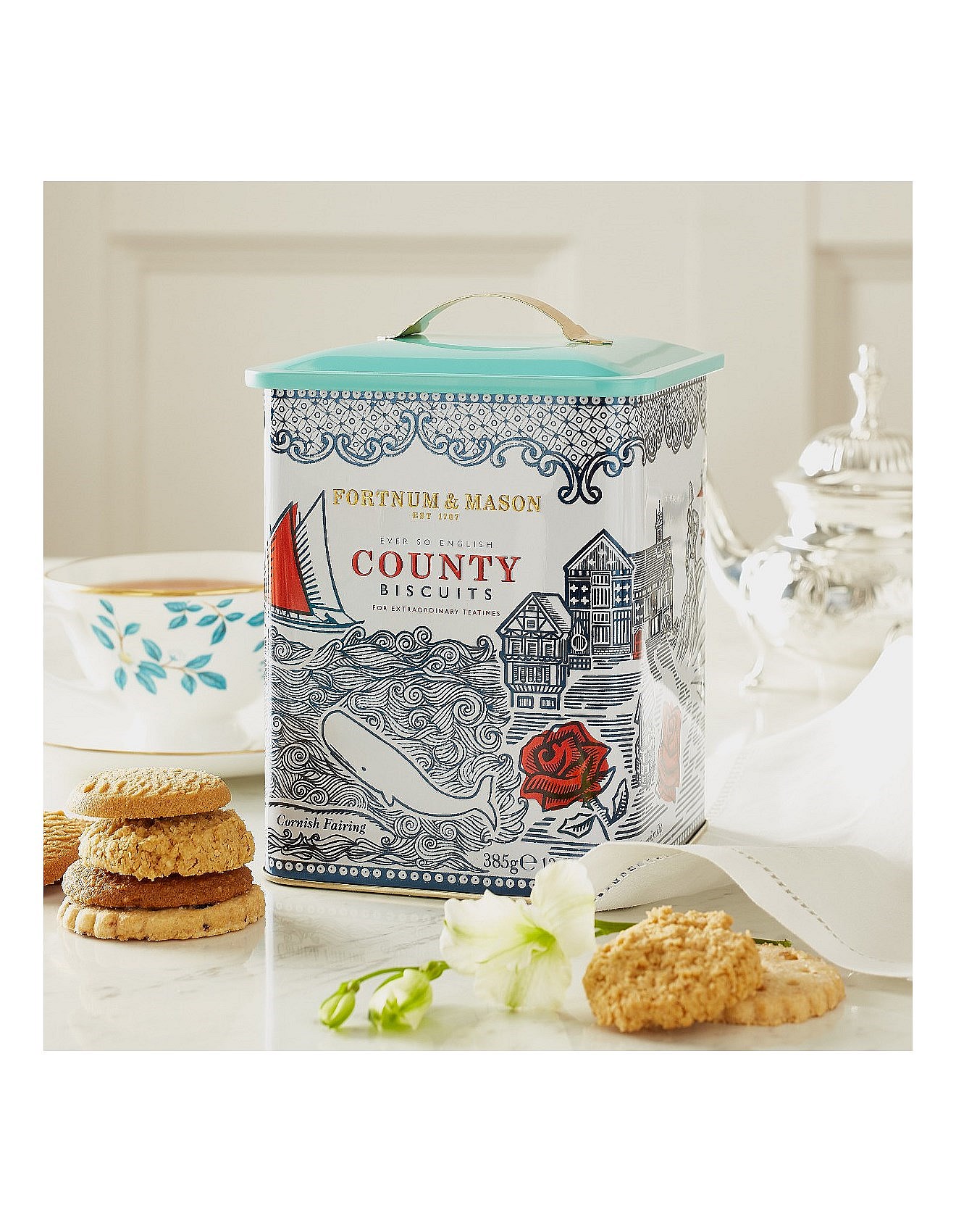 Fortnum & Mason County Biscuit Tin 385g | David Jones