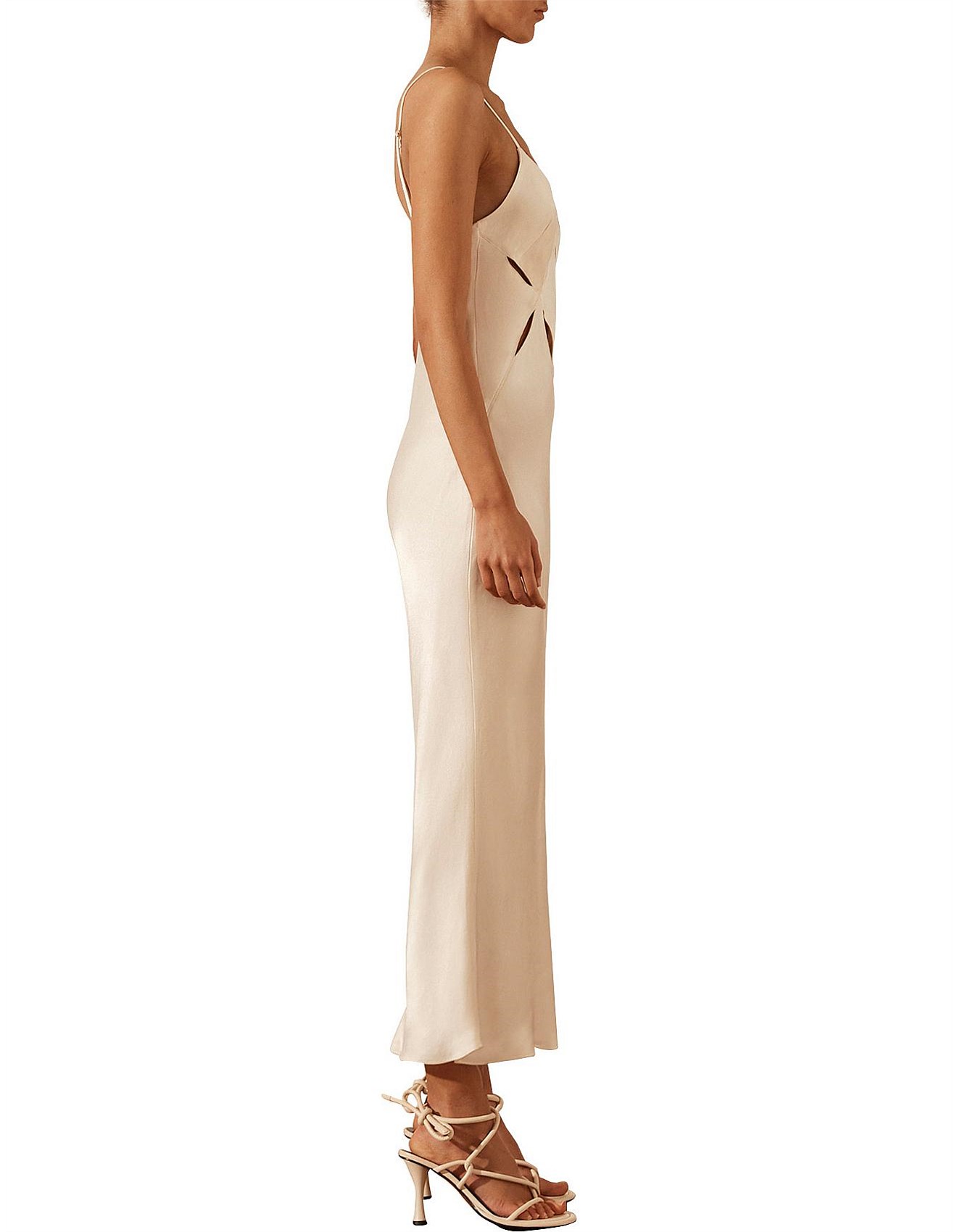 Shona Joy Milo Cut Out Slit Midi Dress | David Jones