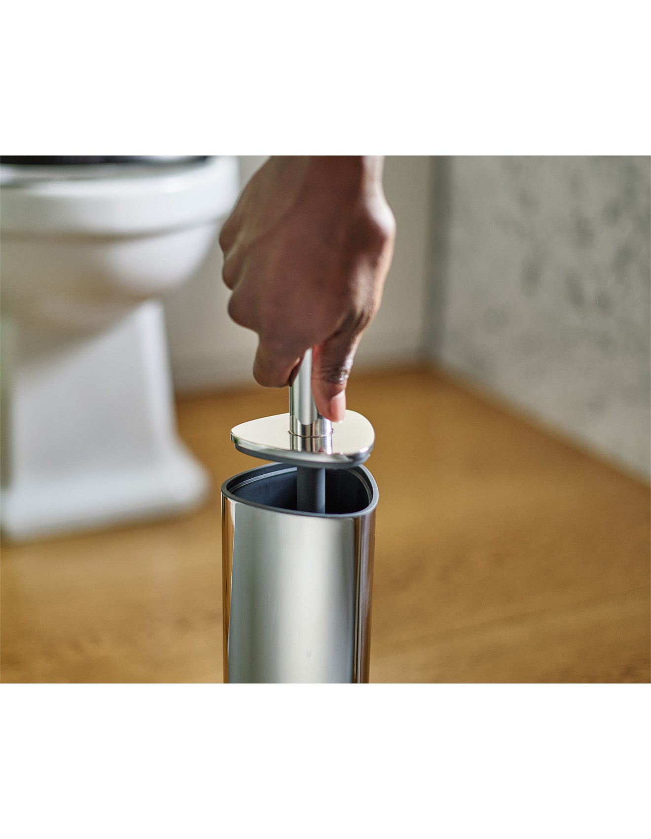 Joseph Joseph Flex 360 Luxe Toilet Brush (steel) | David Jones