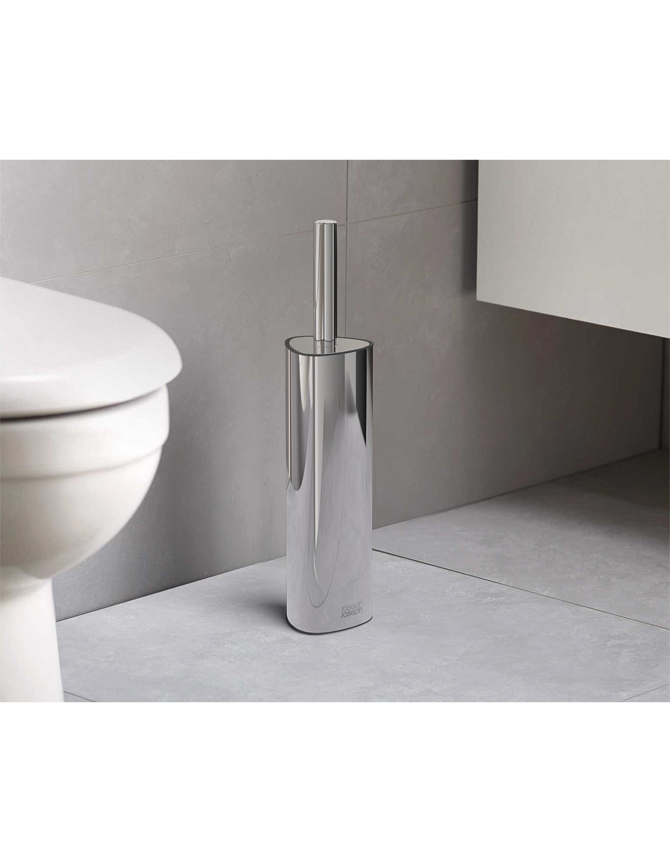 Joseph Joseph Flex 360 Luxe Toilet Brush (steel) | David Jones