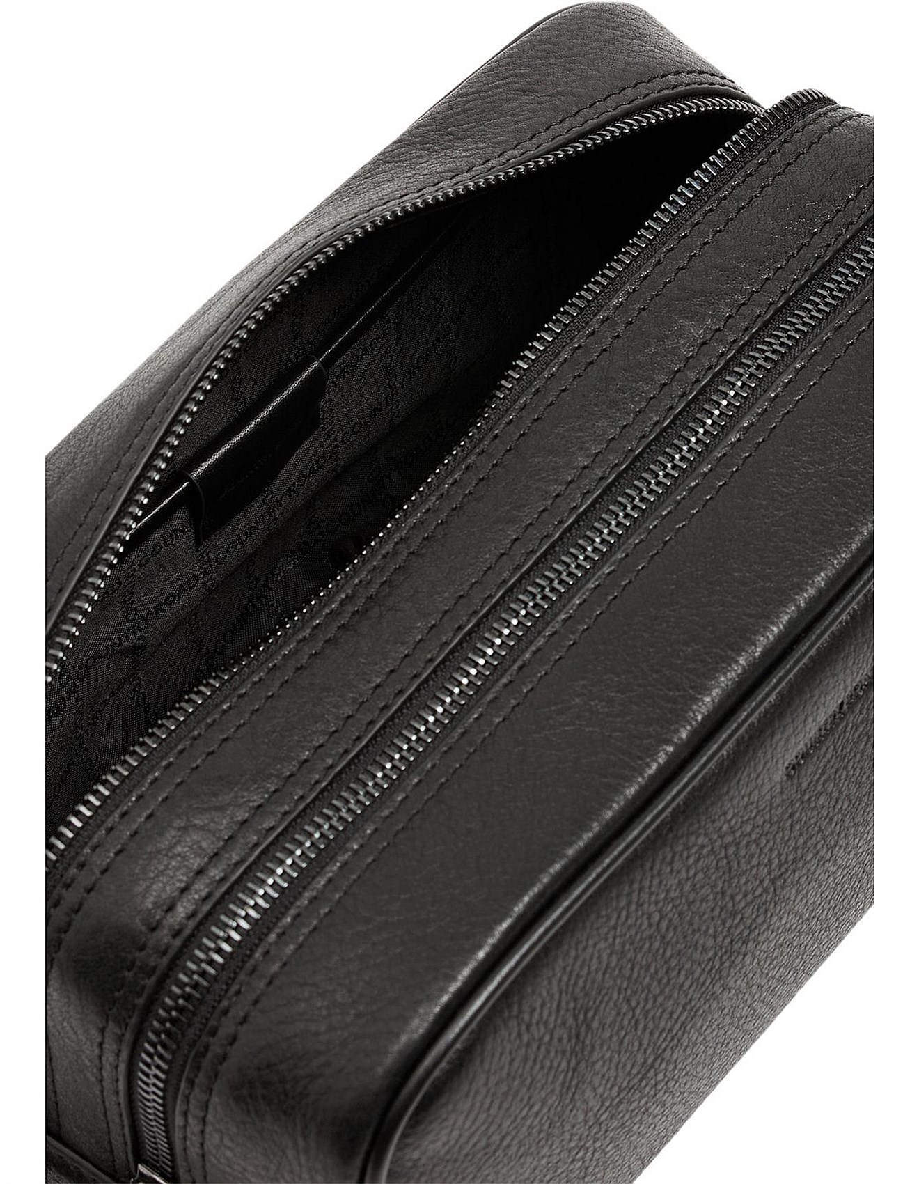 Country Road Large Leather Wash Bag | David Jones