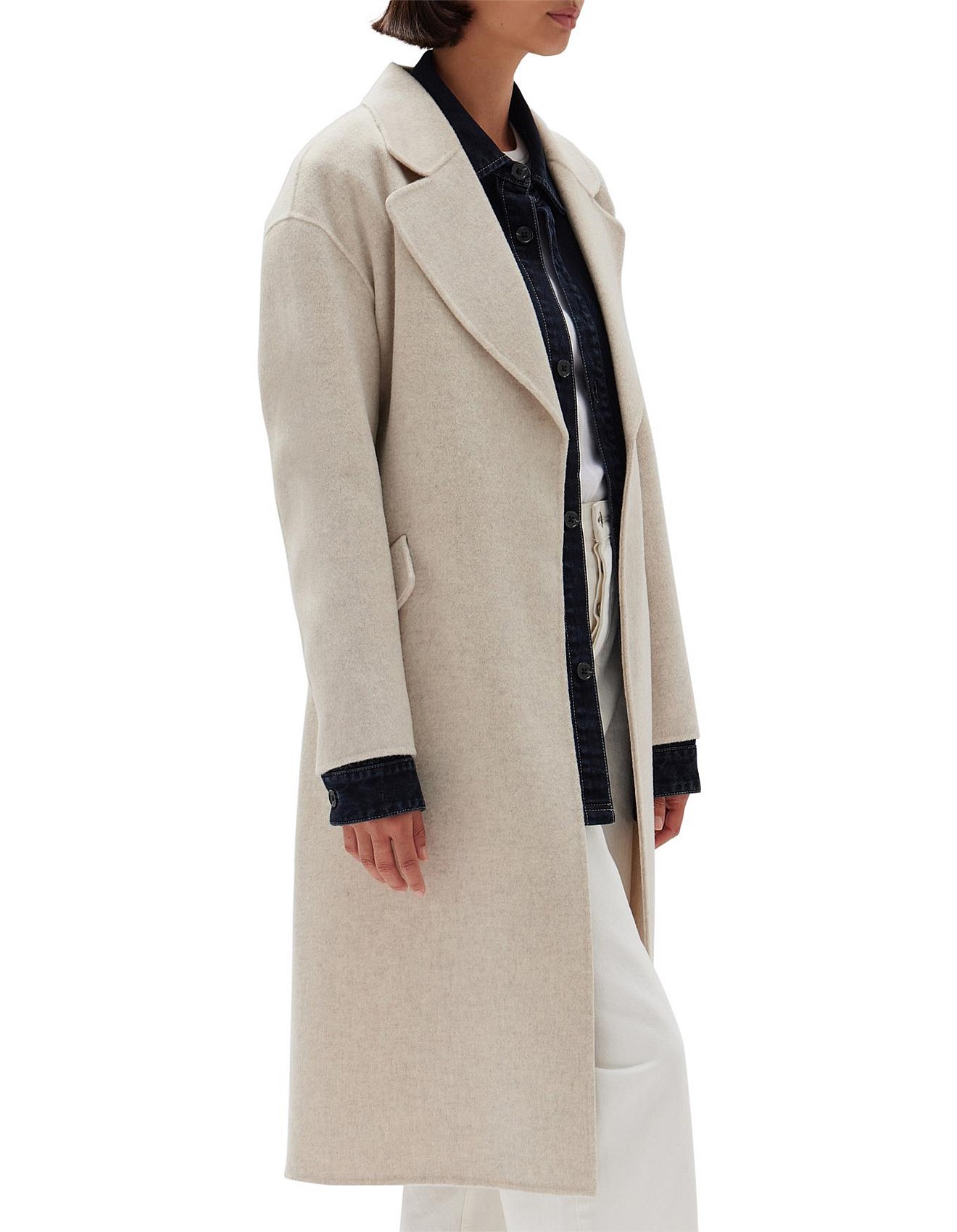 Assembly Label Sadie Single Breasted Wool Coat | David Jones