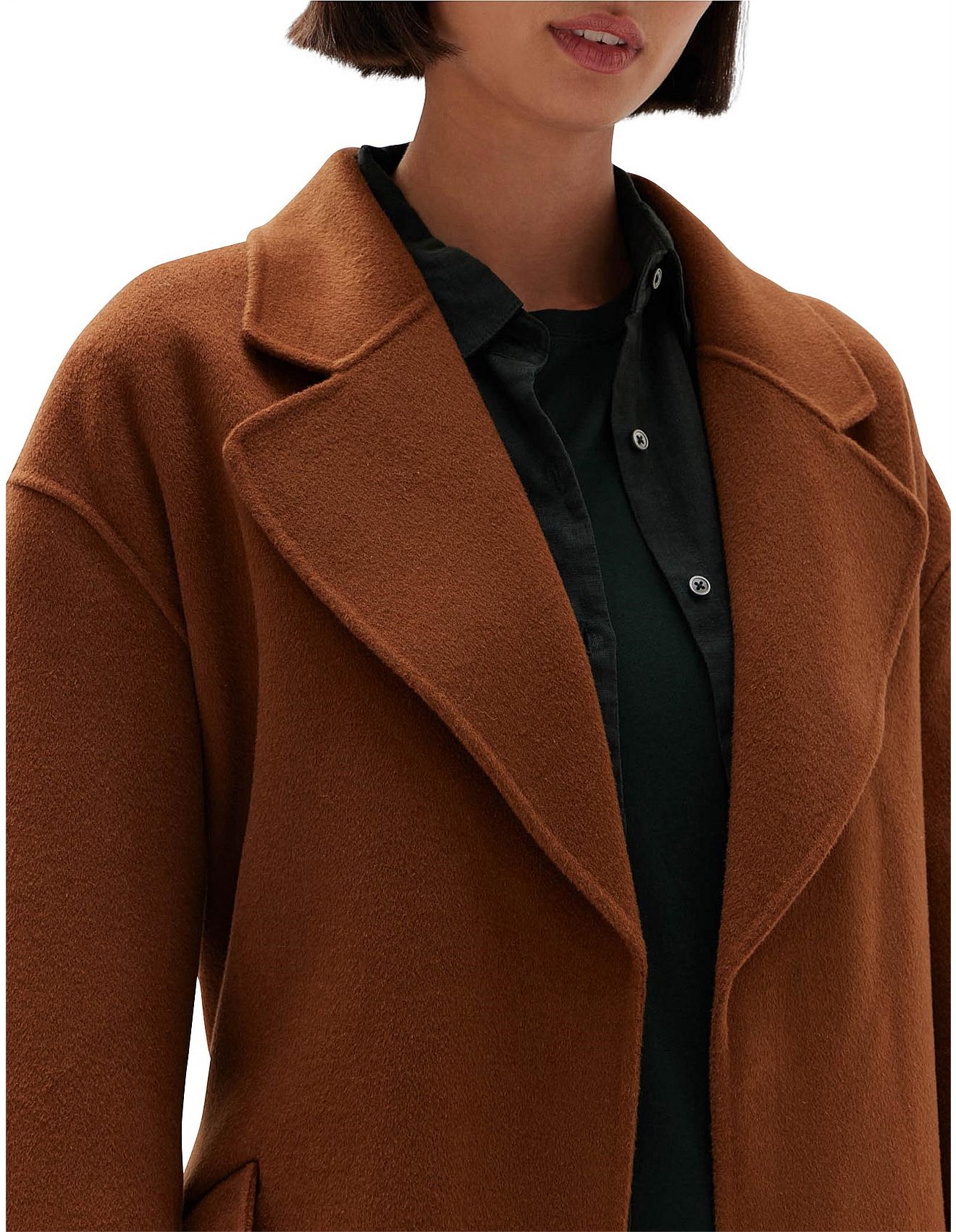 Assembly Label Sadie Single Breasted Wool Coat | David Jones