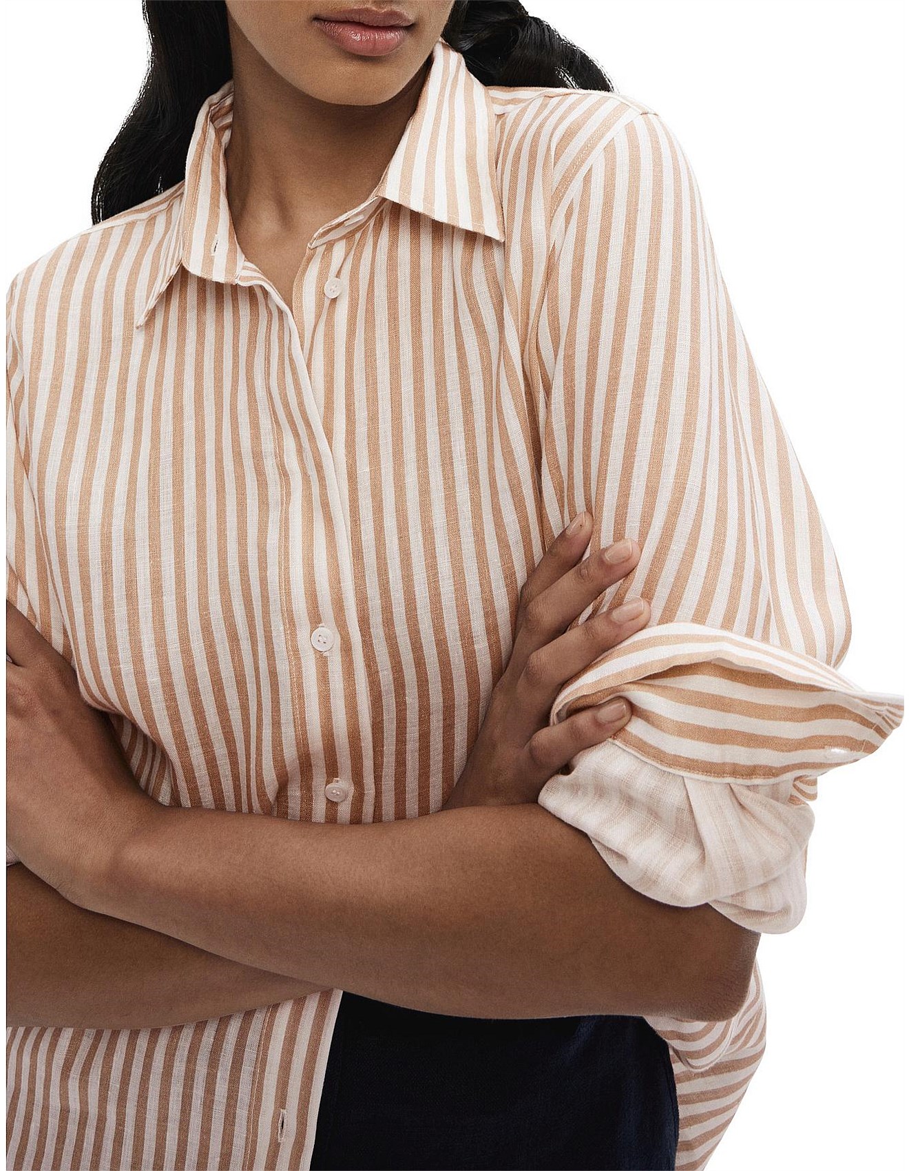 Witchery French Linen Stripe Shirt | David Jones