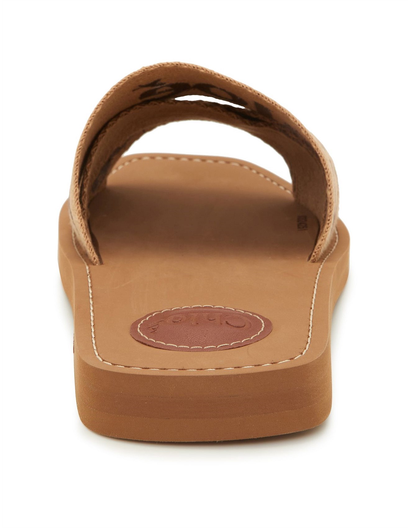 Chloé Woody Embroidered Linen Slide | David Jones