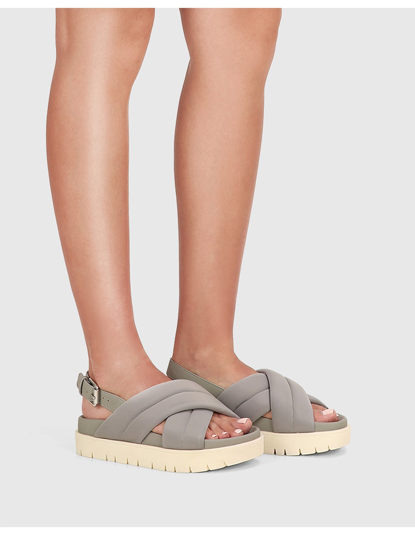 Wittner Isabel Light Grey Textile Sandal | David Jones