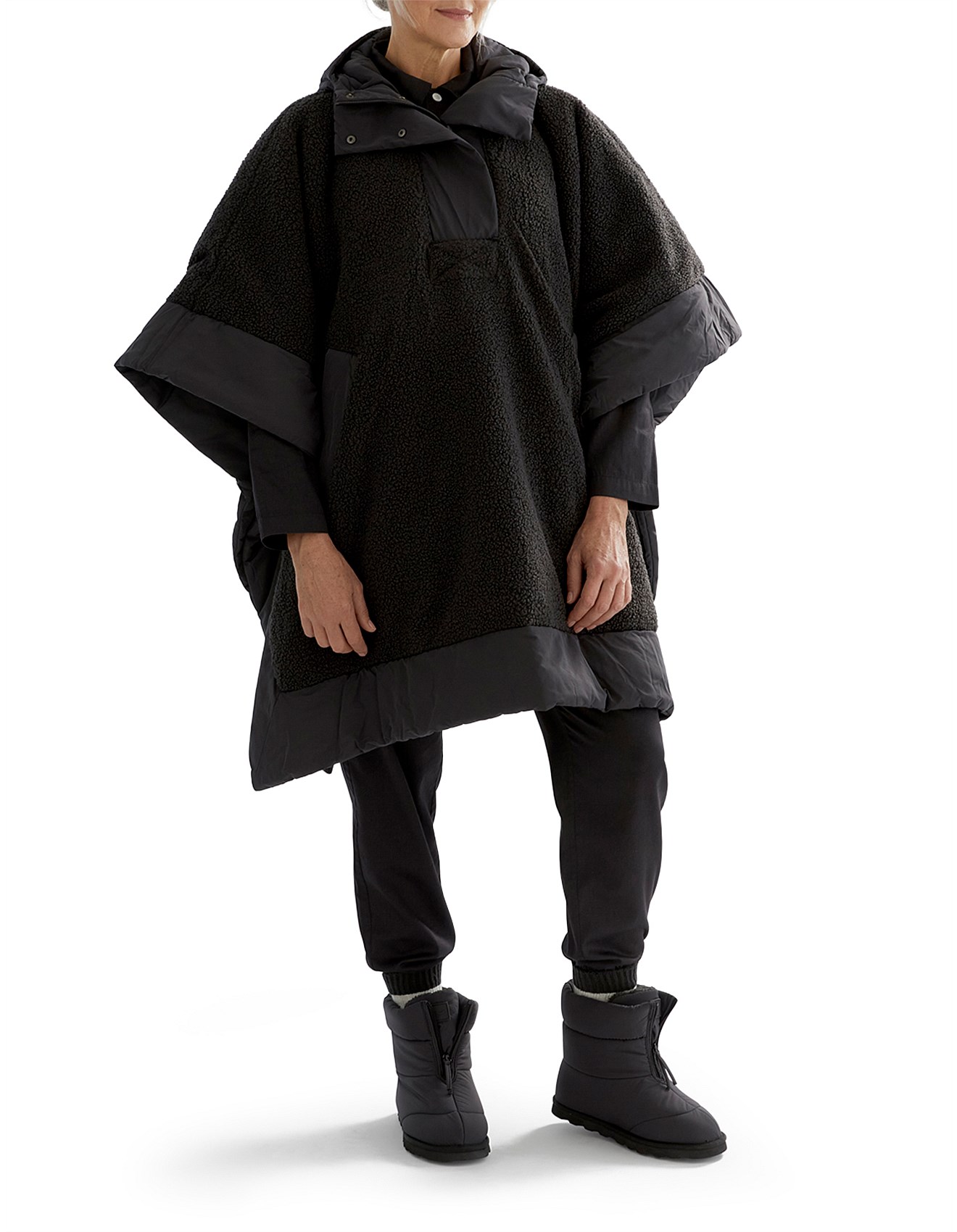Fine-day Yield -Recycled Polyester Padded Poncho | David Jones