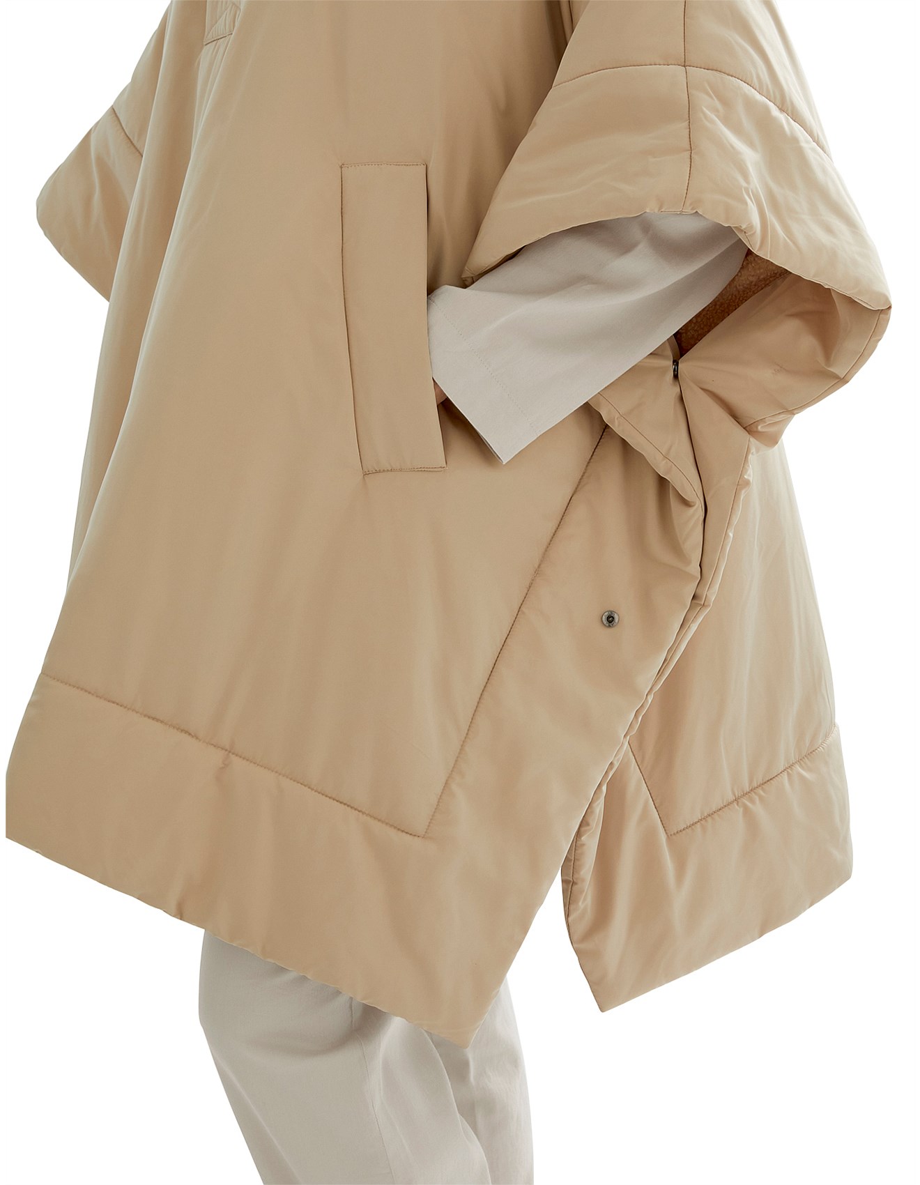 Fine-day Yield -Recycled Polyester Padded Poncho | David Jones