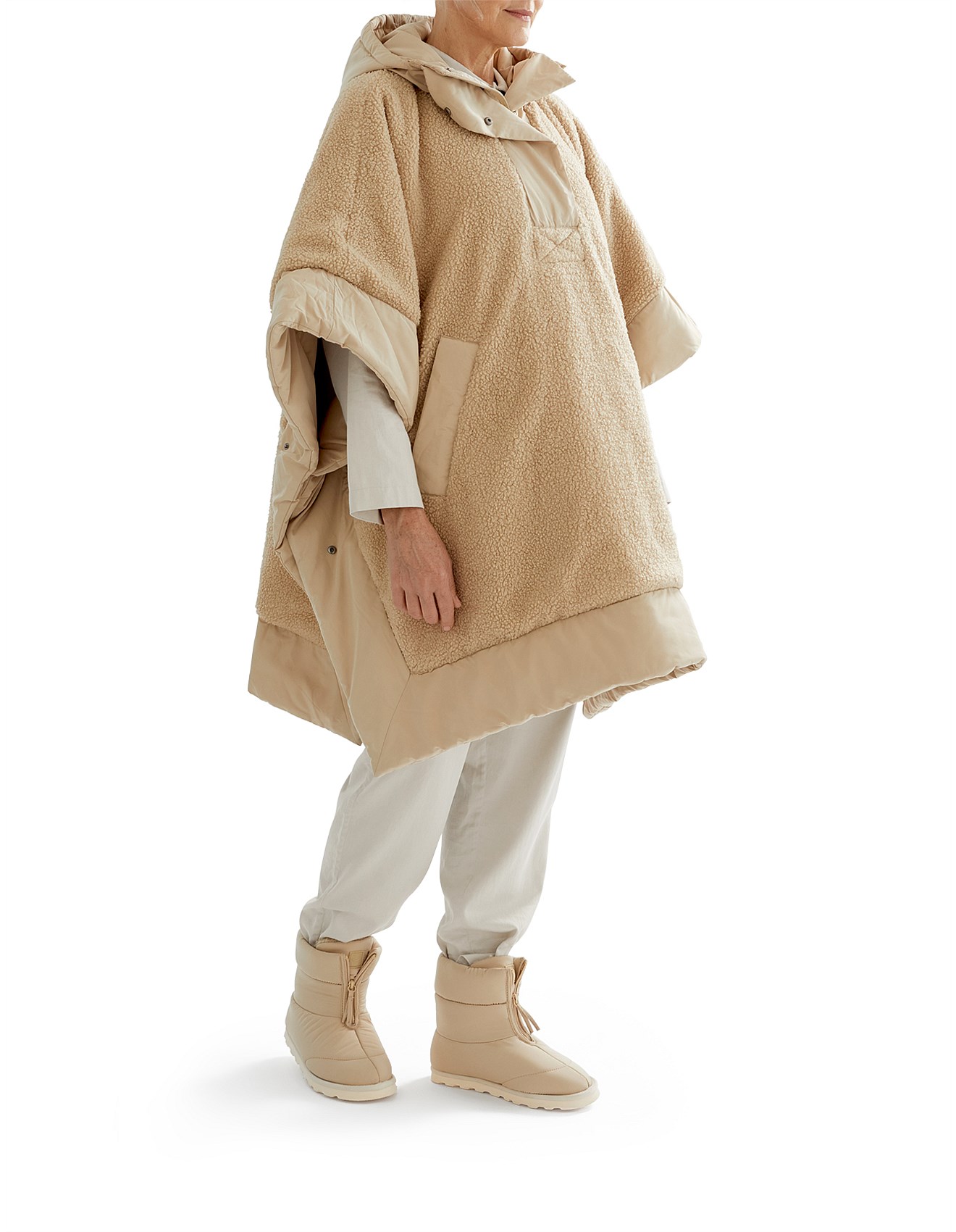 Fine-day Yield -Recycled Polyester Padded Poncho | David Jones