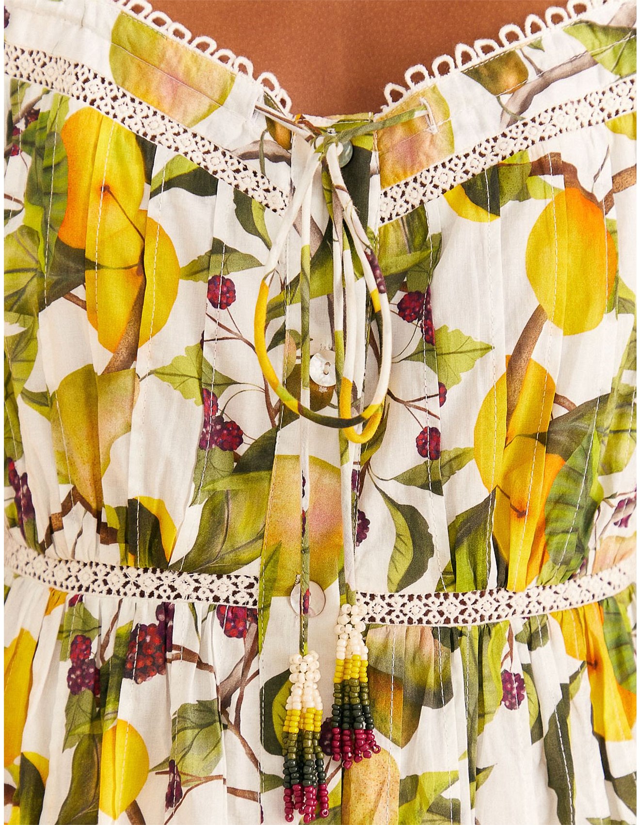Farm Rio Fruit Orchard Off-white Mini Dress | David Jones
