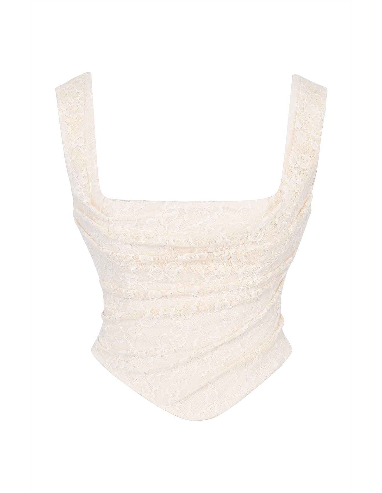 House Of Cb Una Vintage Cream Lace Corset Top | David Jones