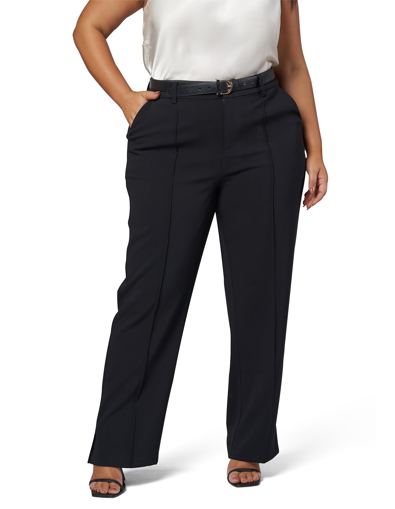 Curve Project Something 4 Olivia -Maxie Straight Leg Pants | David Jones