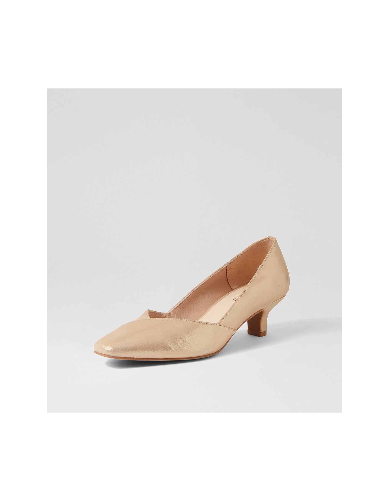 Supersoft By Diana Ferrari Tarison Platinum Metallic Suede Heels ...