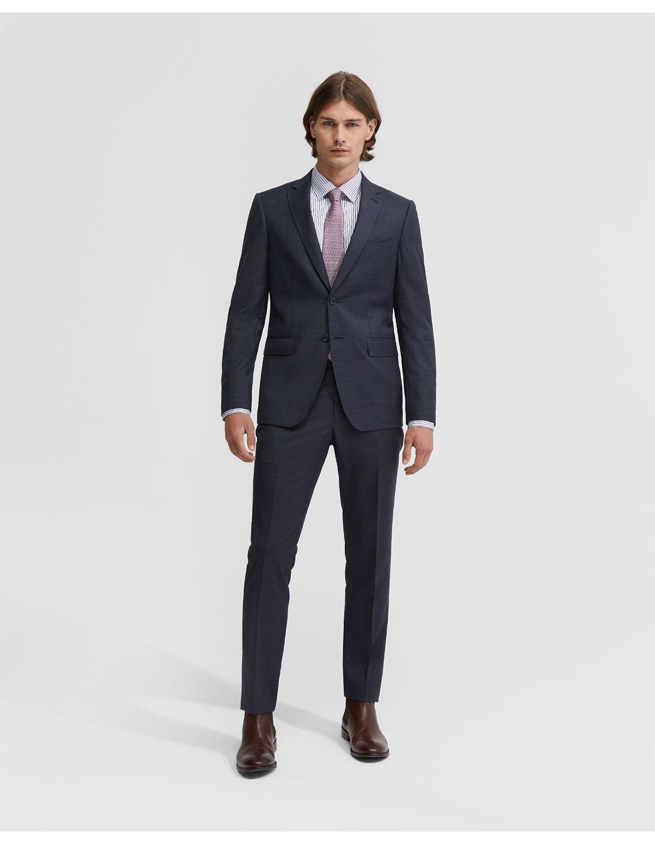Oxford Auden Checked Wool Suit Jacket Gunmetal Check | David Jones