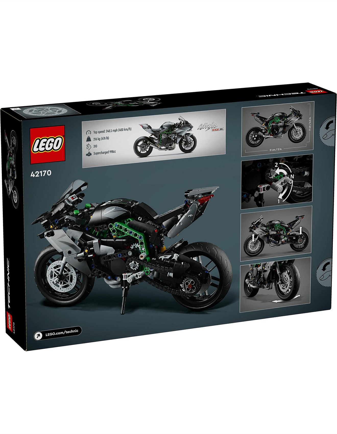 Lego Lego® Technic Kawasaki Ninja H2r Motorcycle 42170 | David Jones