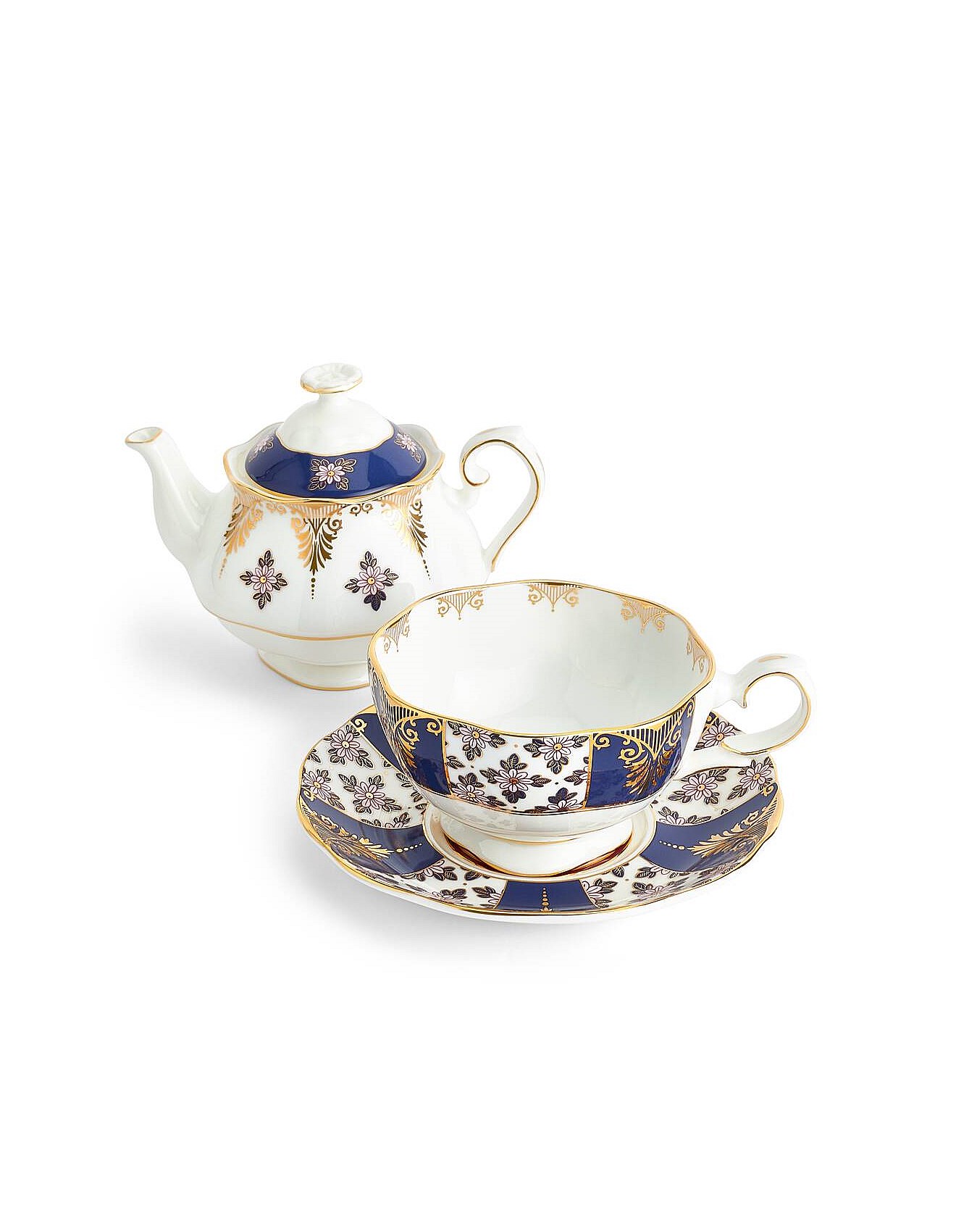 Royal Albert 100 Years Tea For One 500ml Regency Blue 1900 | David Jones