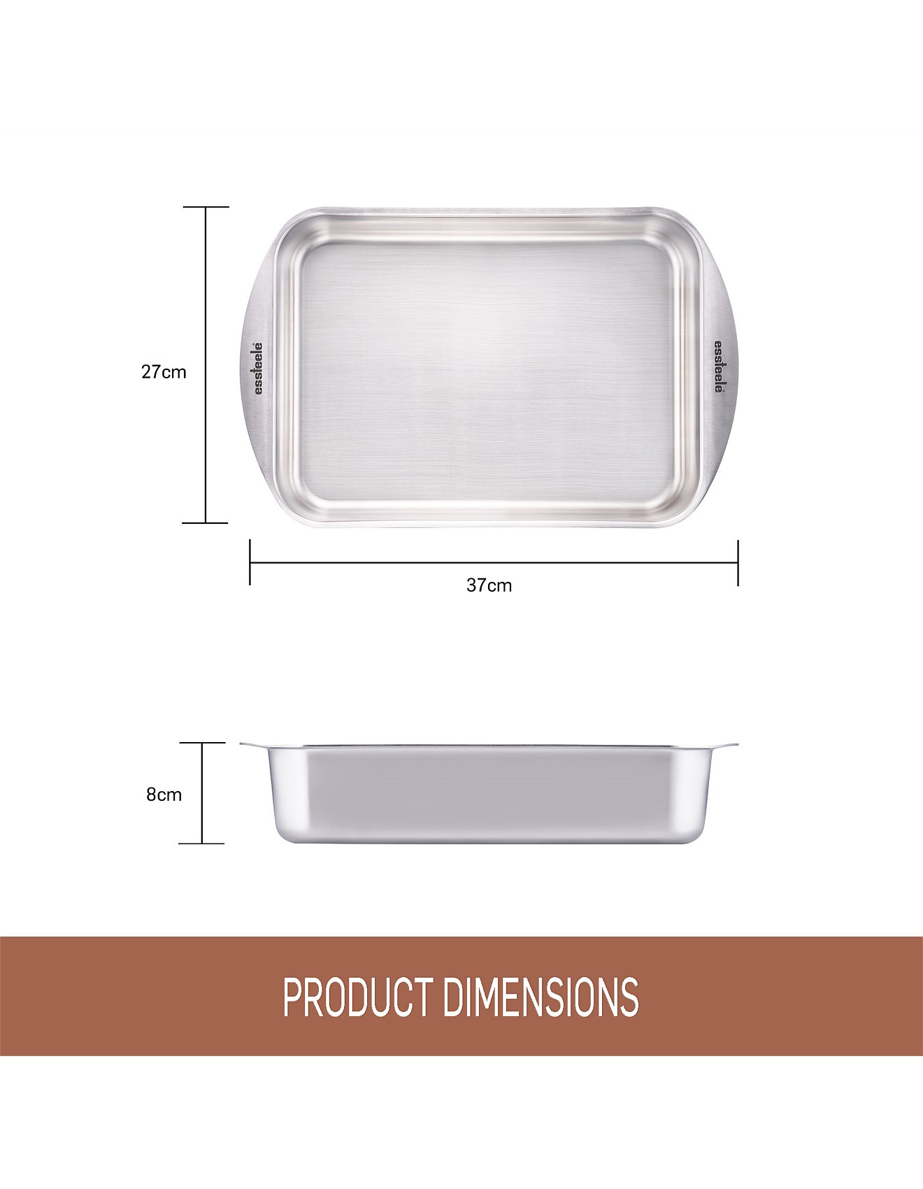 Essteele Essteele Clad Ovenware Stainless Steel Large Rectangular ...