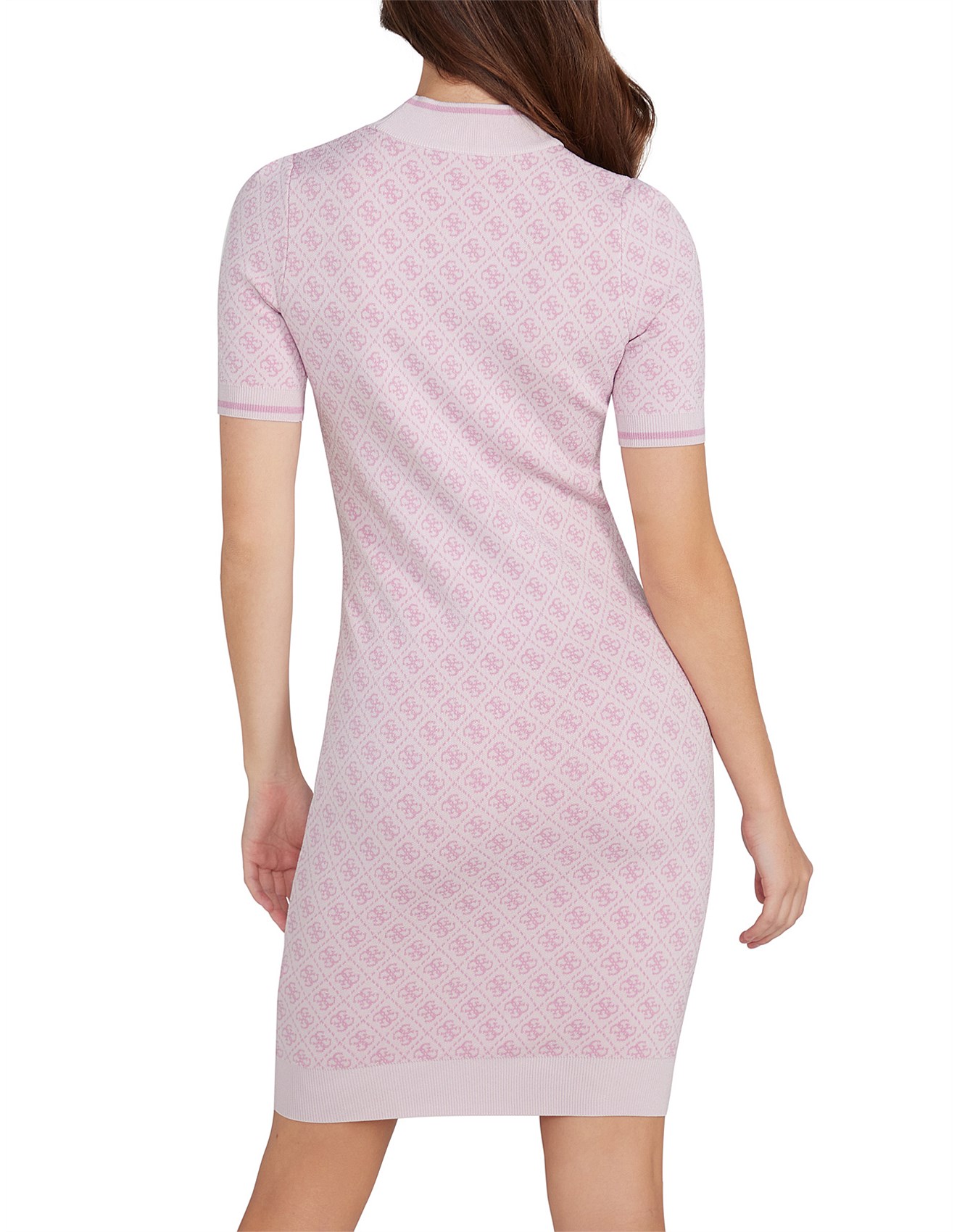 Guess Short Sleeve Lise 4g Logo Sweater Dress | David Jones