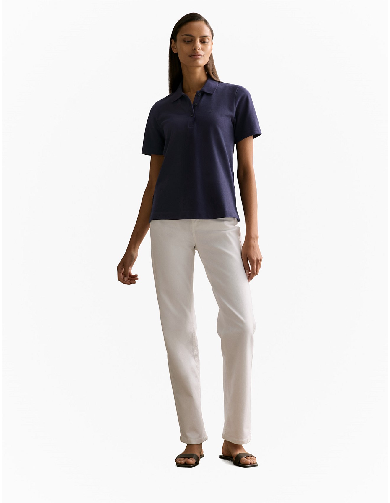 Trenery Australian Cotton Pique Classic Monogram Polo | David Jones