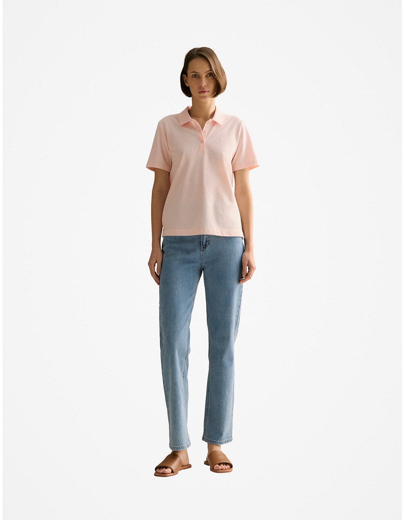 Trenery Australian Cotton Pique Classic Monogram Polo | David Jones