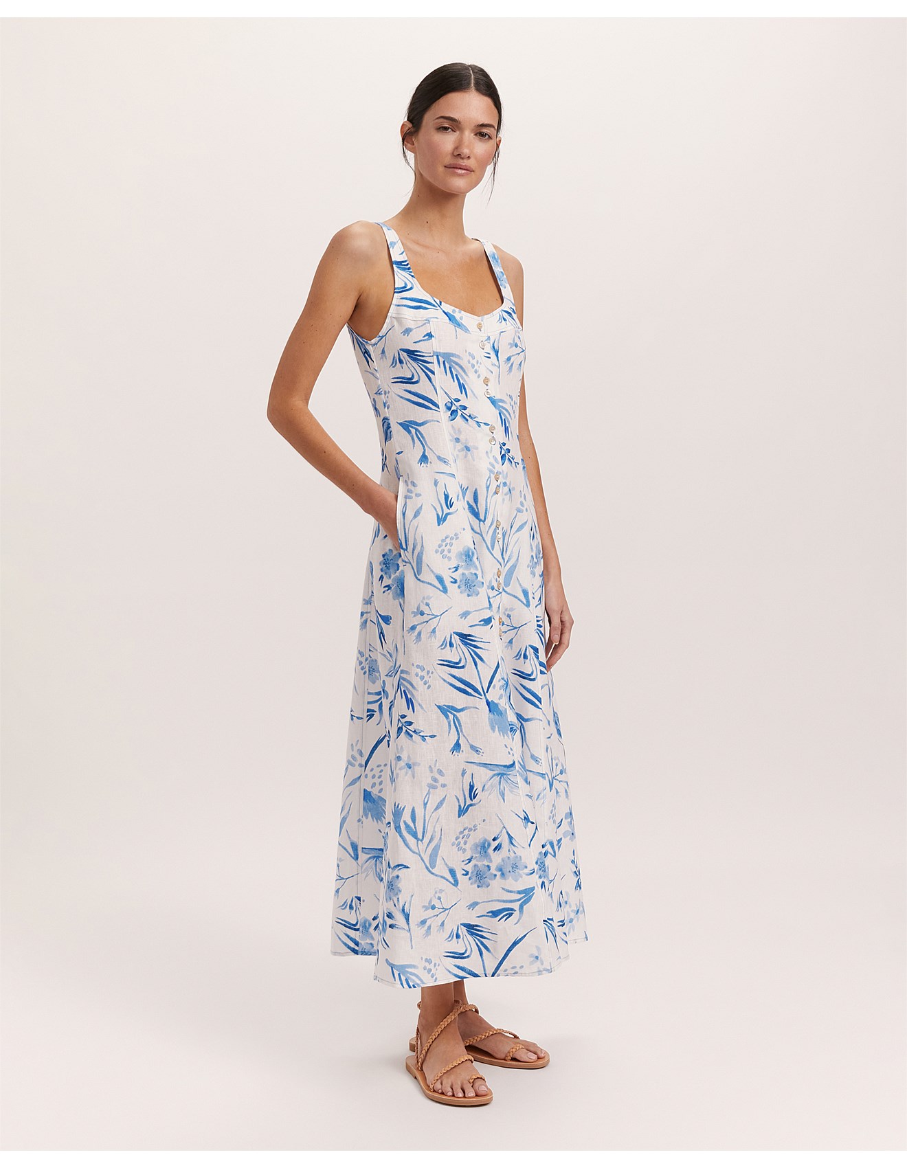 Saba Louella Linen Dress | David Jones