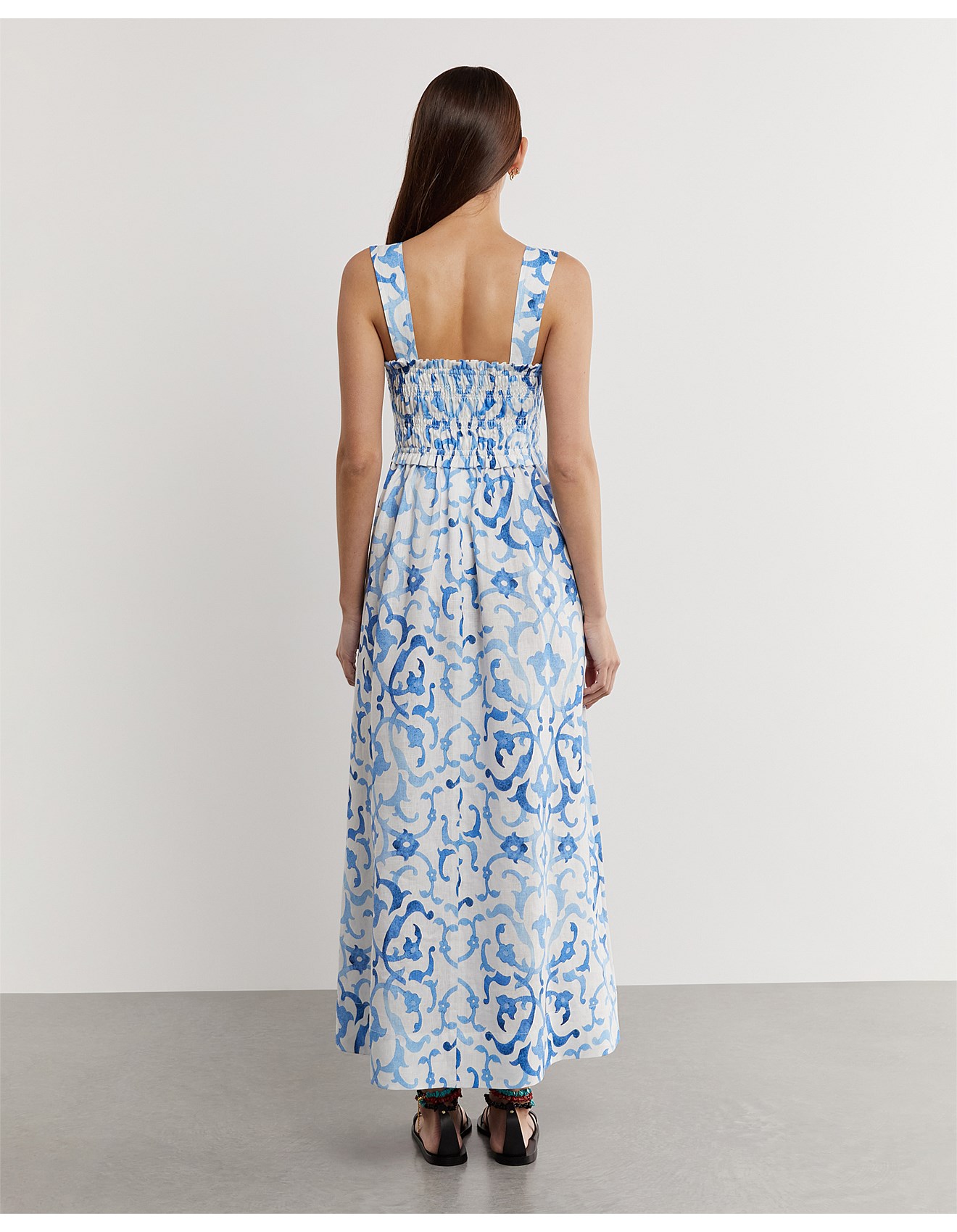 Jag Noelle Linen Mosaic Dress | David Jones