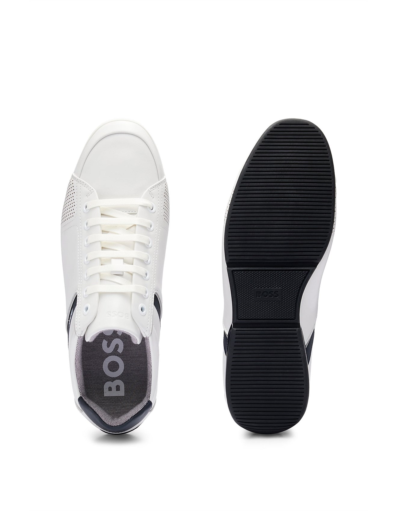 Boss Saturn Lowp Leather Trainers With Odour-control Lining Black ...