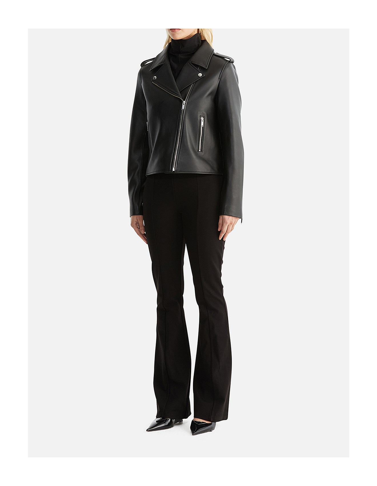 Ena Pelly Essential Leather Biker Jacket 2.0 | David Jones