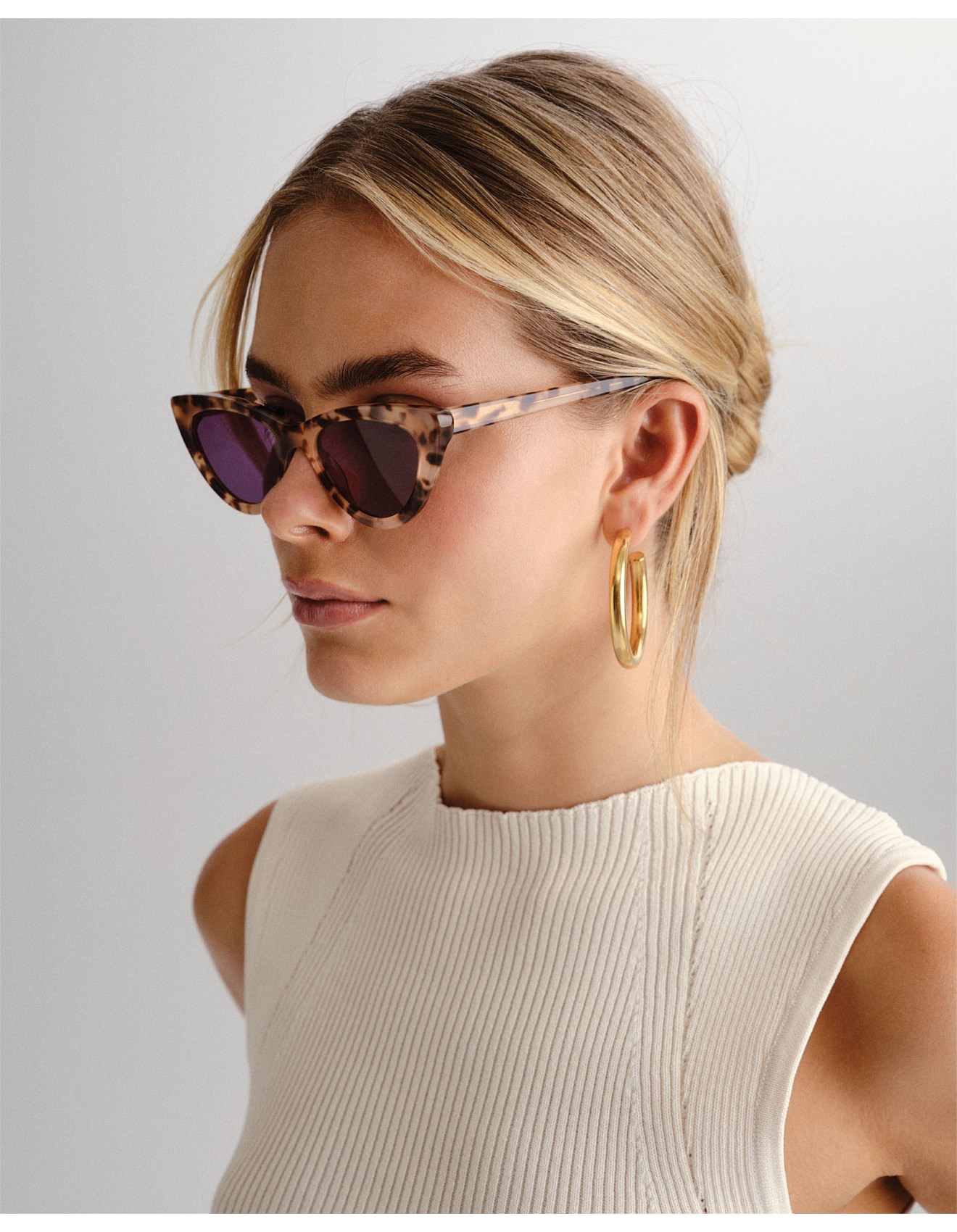 Luv Lou the Leui Tort Cat-eye Sunglasses | David Jones