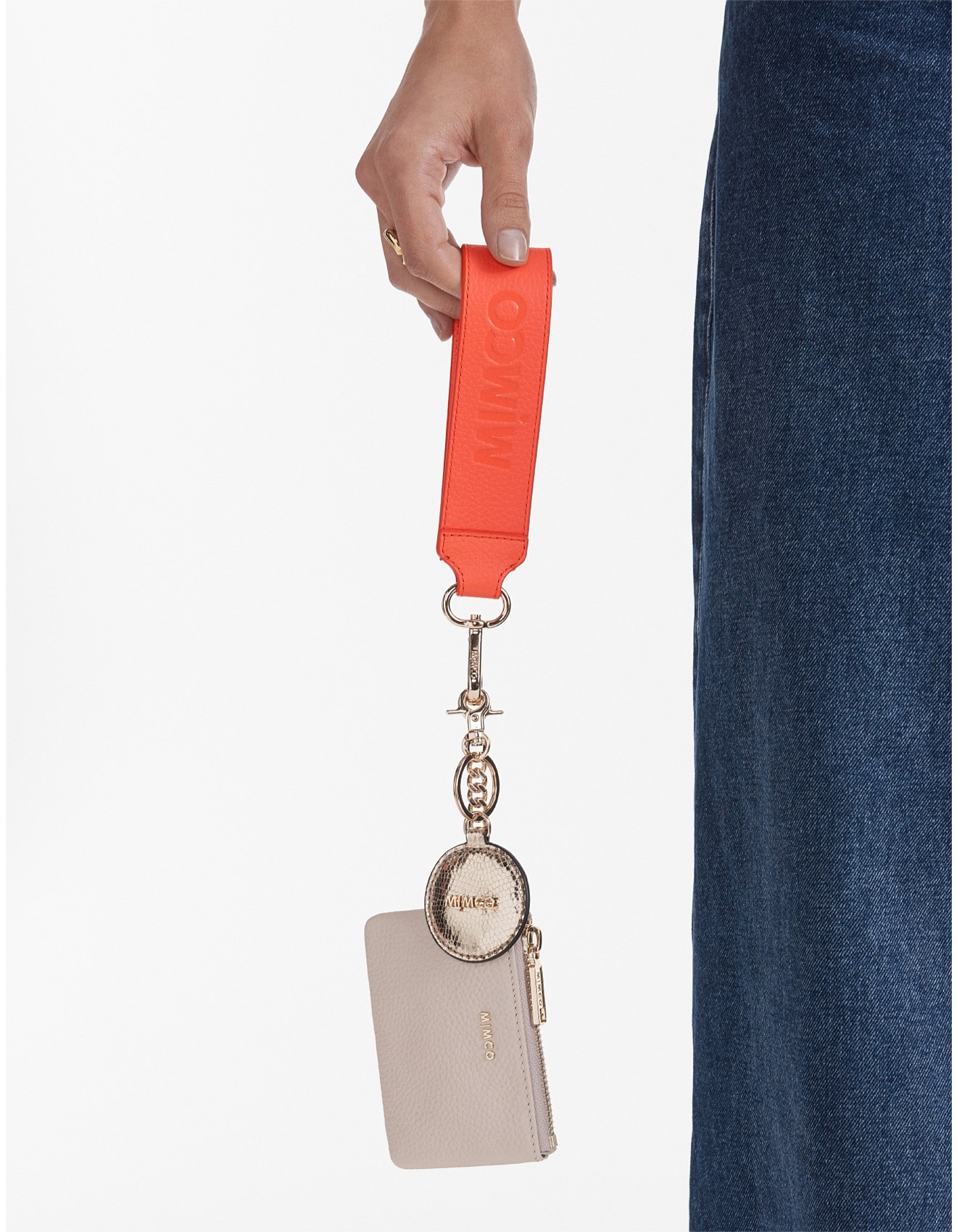 Mimco Patch Leather Keyring | David Jones