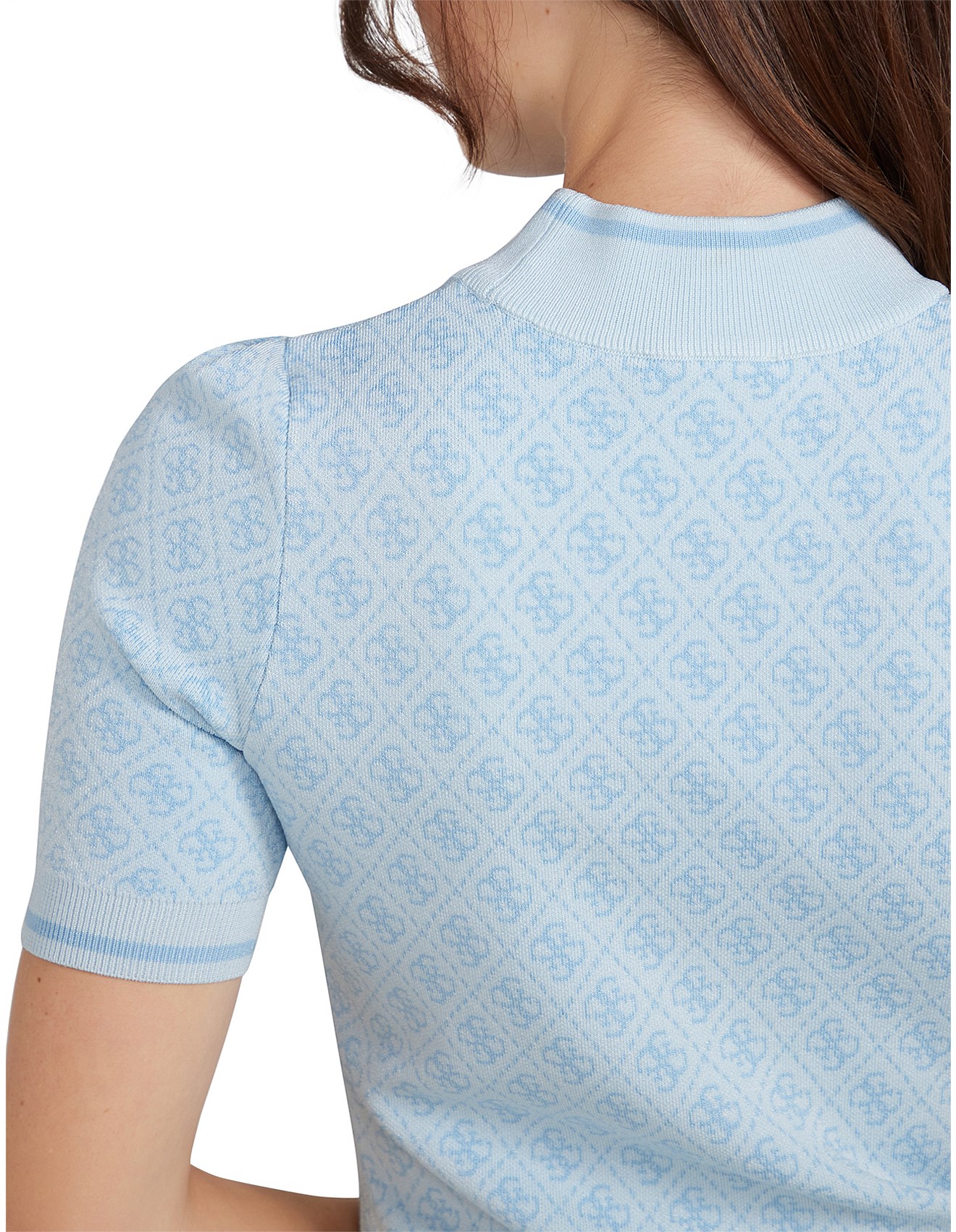 Guess Short Sleeve Lise 4g Logo Sweater Dress | David Jones