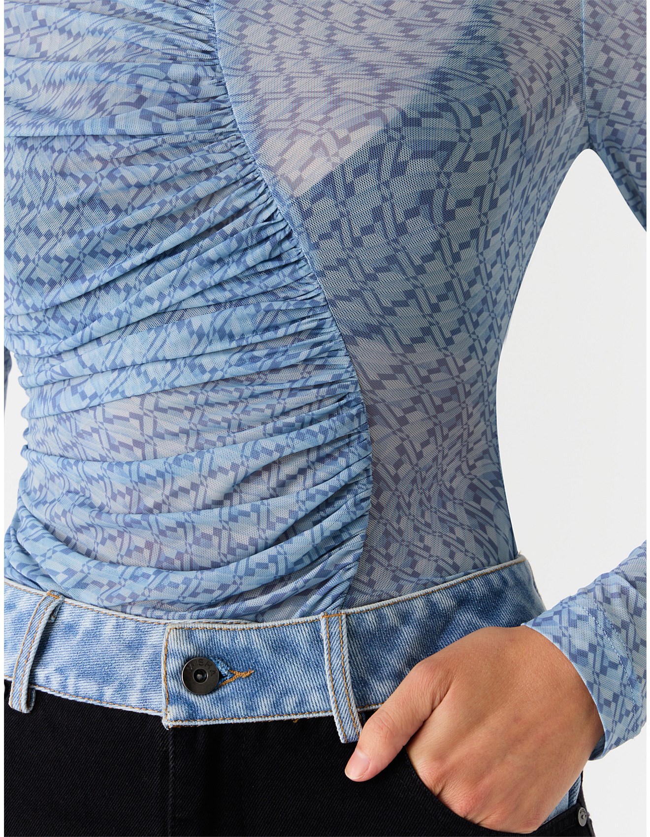 Misha Nellie Print Mesh Top | David Jones