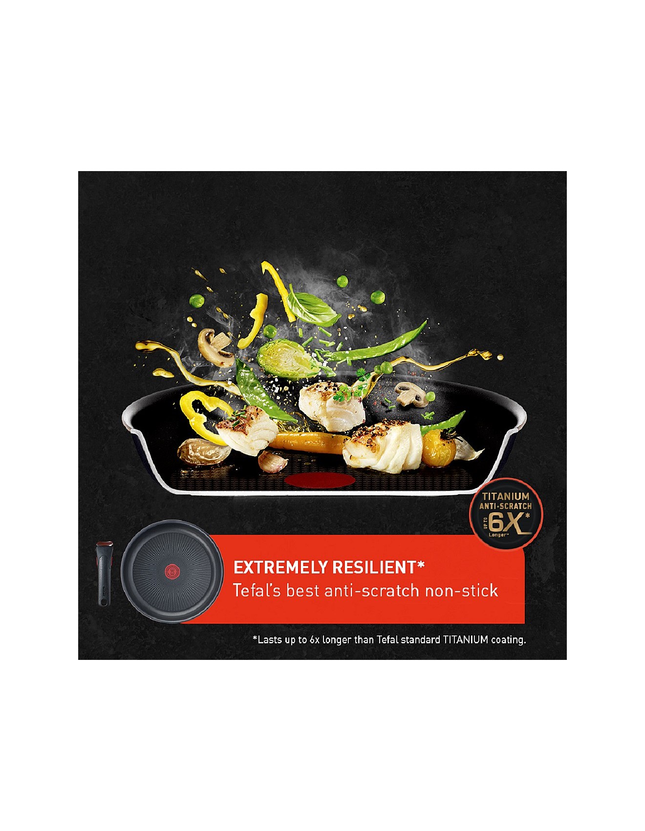 Tefal Tefal Ingenio Emotion Induction Non-stick Stainless Steel 6pc Set | David Jones