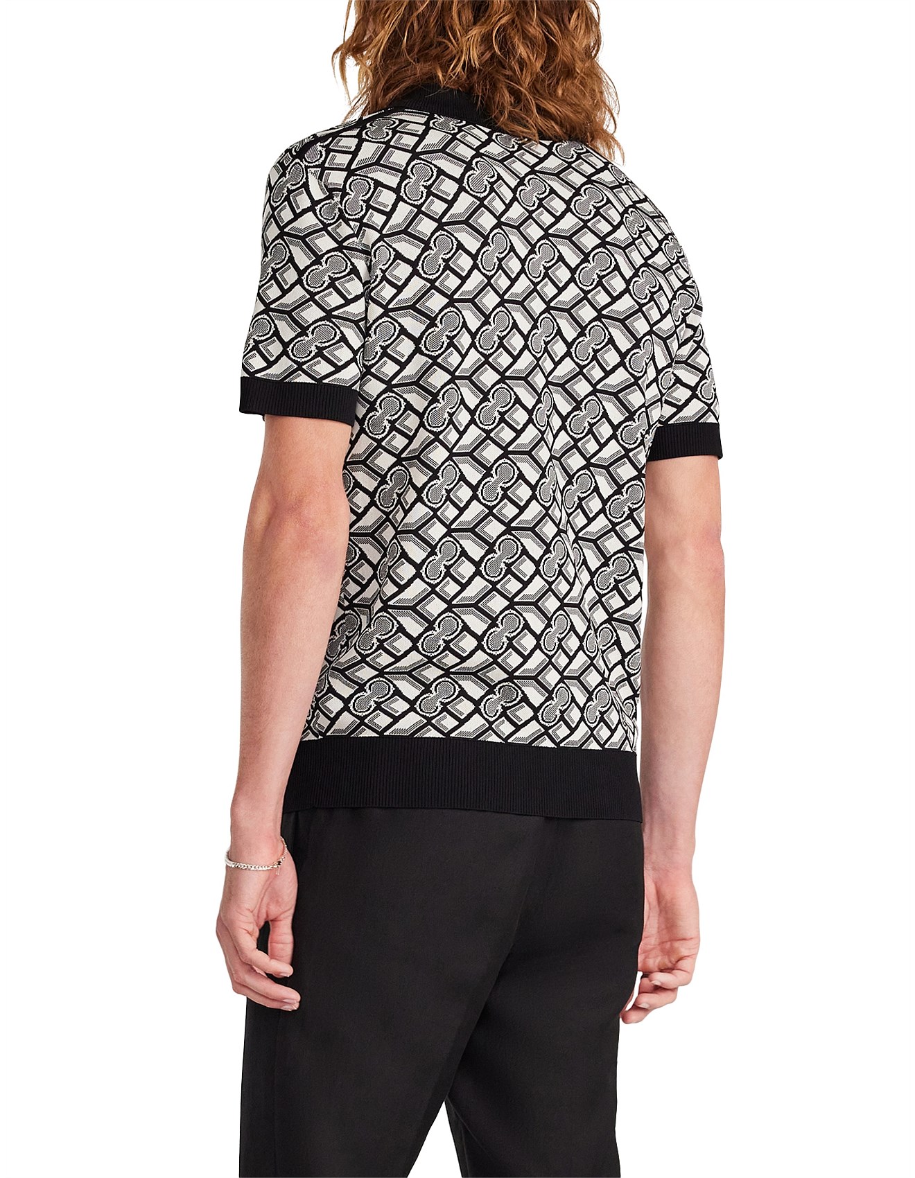 Calibre Monogram Tech Knit Polo | David Jones