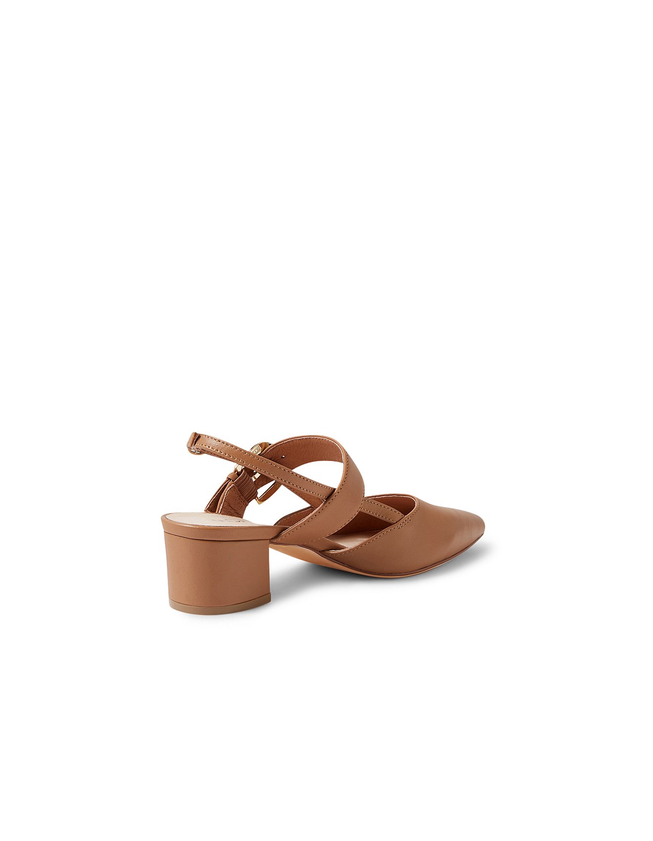 Midas Atten Tan Leather Heels | David Jones