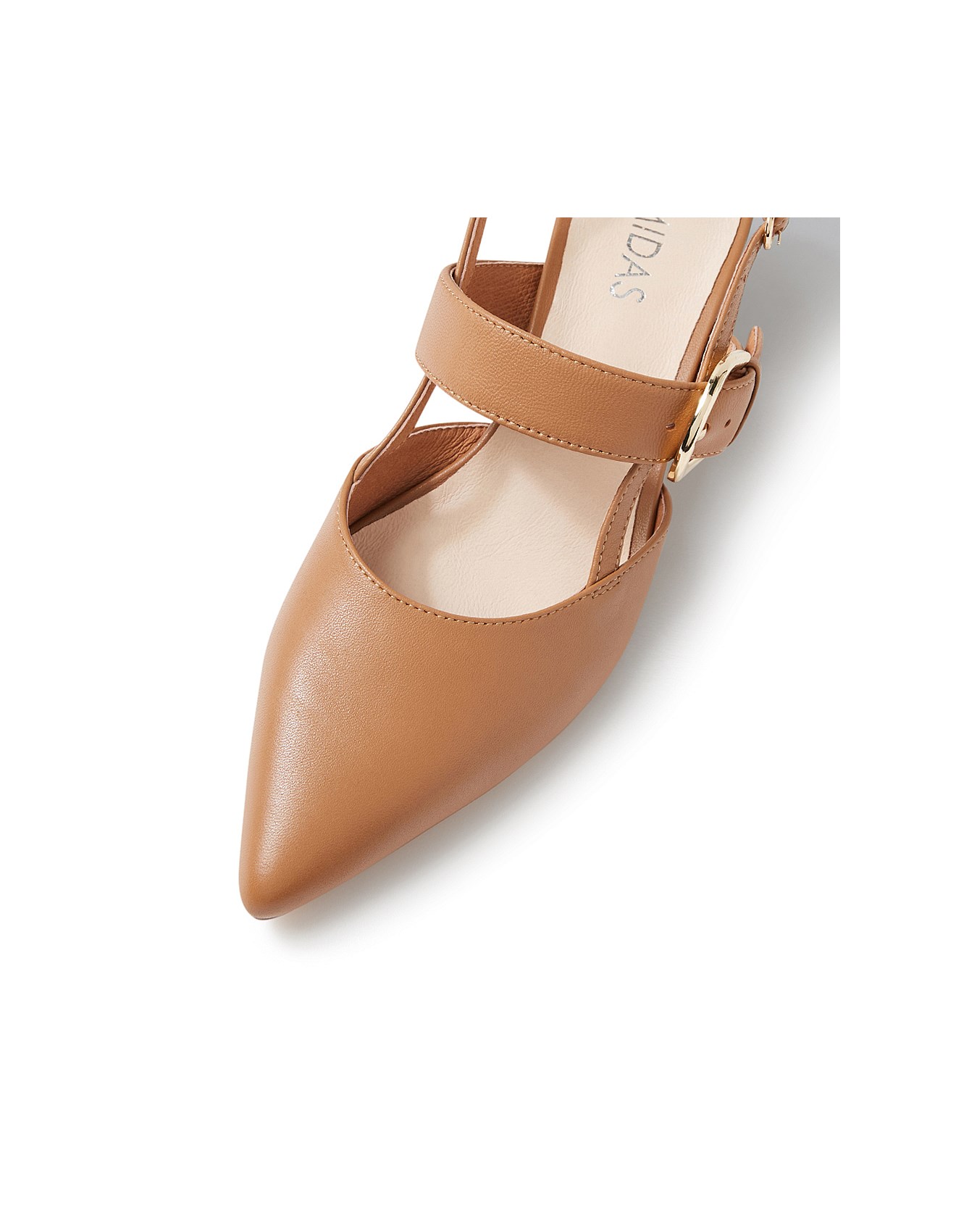 Midas Atten Tan Leather Heels | David Jones