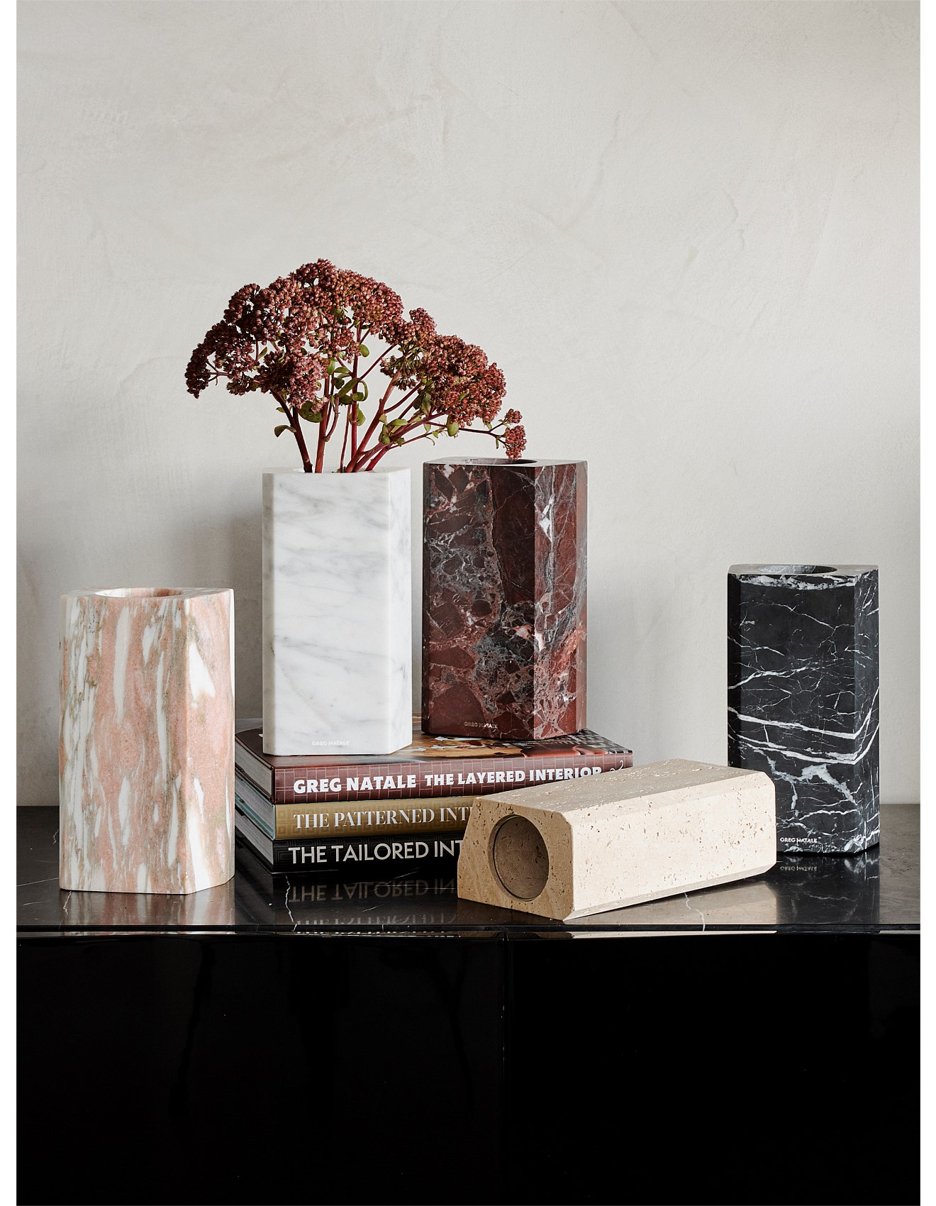 Greg Natale 1978 Travertine Marble Vase | David Jones