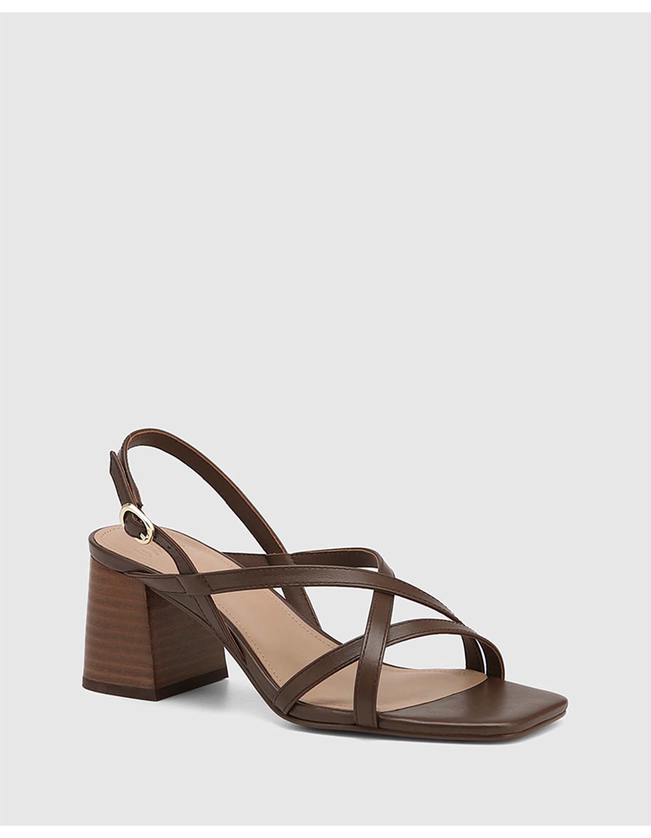 Wittner Lauri Rich Brown Leather Strappy Heel | David Jones