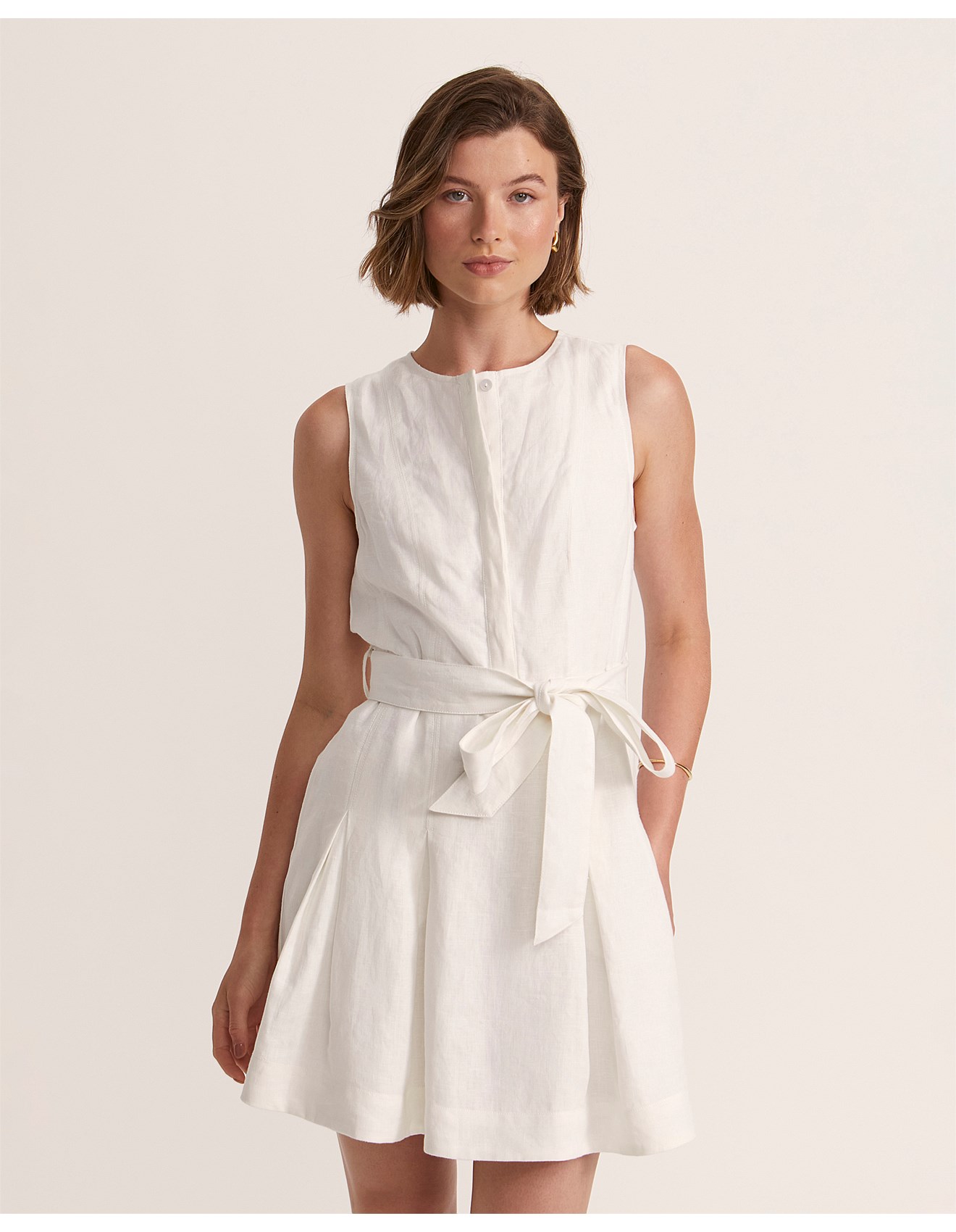 Saba Lila Linen Mini Dress | David Jones